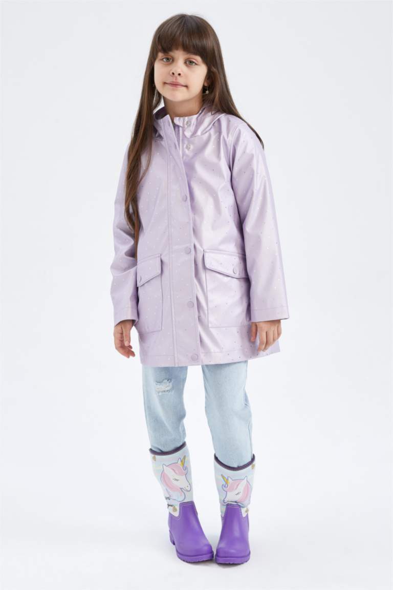 Purple GIRLS & TEENS Girls Waterproof Hooded Raincoat 2714318 | DeFacto
