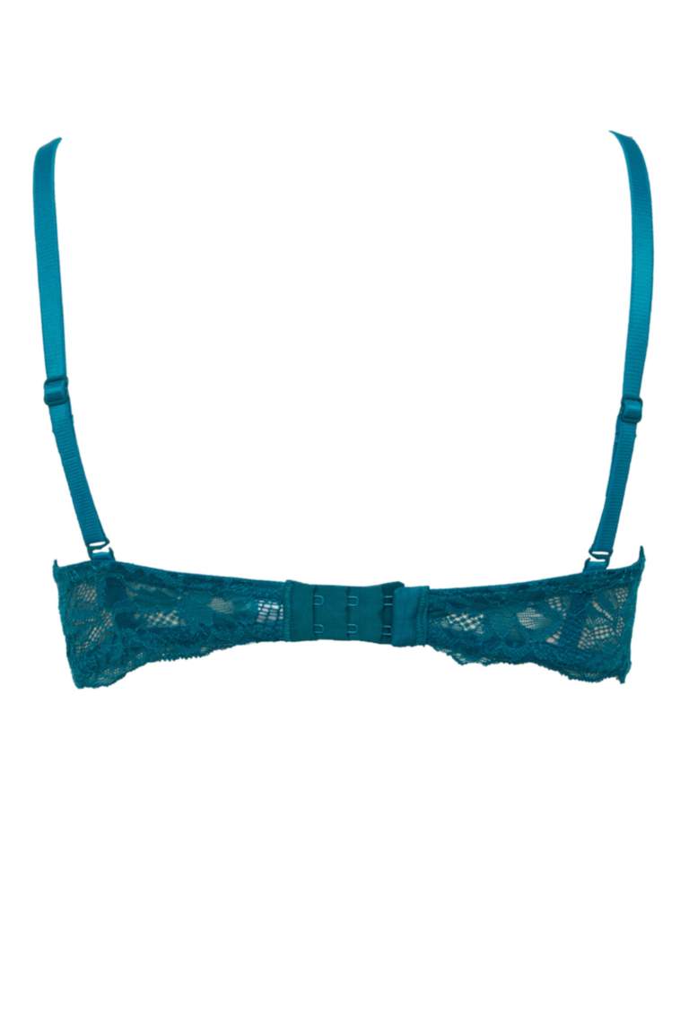 Turquoise Woman Fall in Love Full Lace Push Up Bra 2700484 | DeFacto