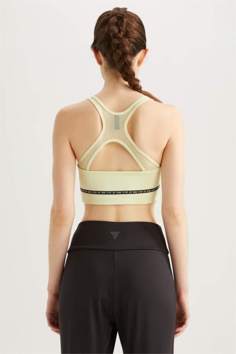 Turquoise WOMAN Defacto Fit Crew Neck Sports Bra 2710134 | DeFacto