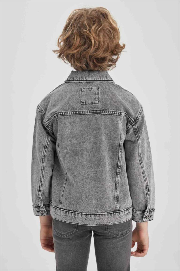 Grey Boys & Teens Boy Polo Neck Jean Jacket 2758808 | DeFacto