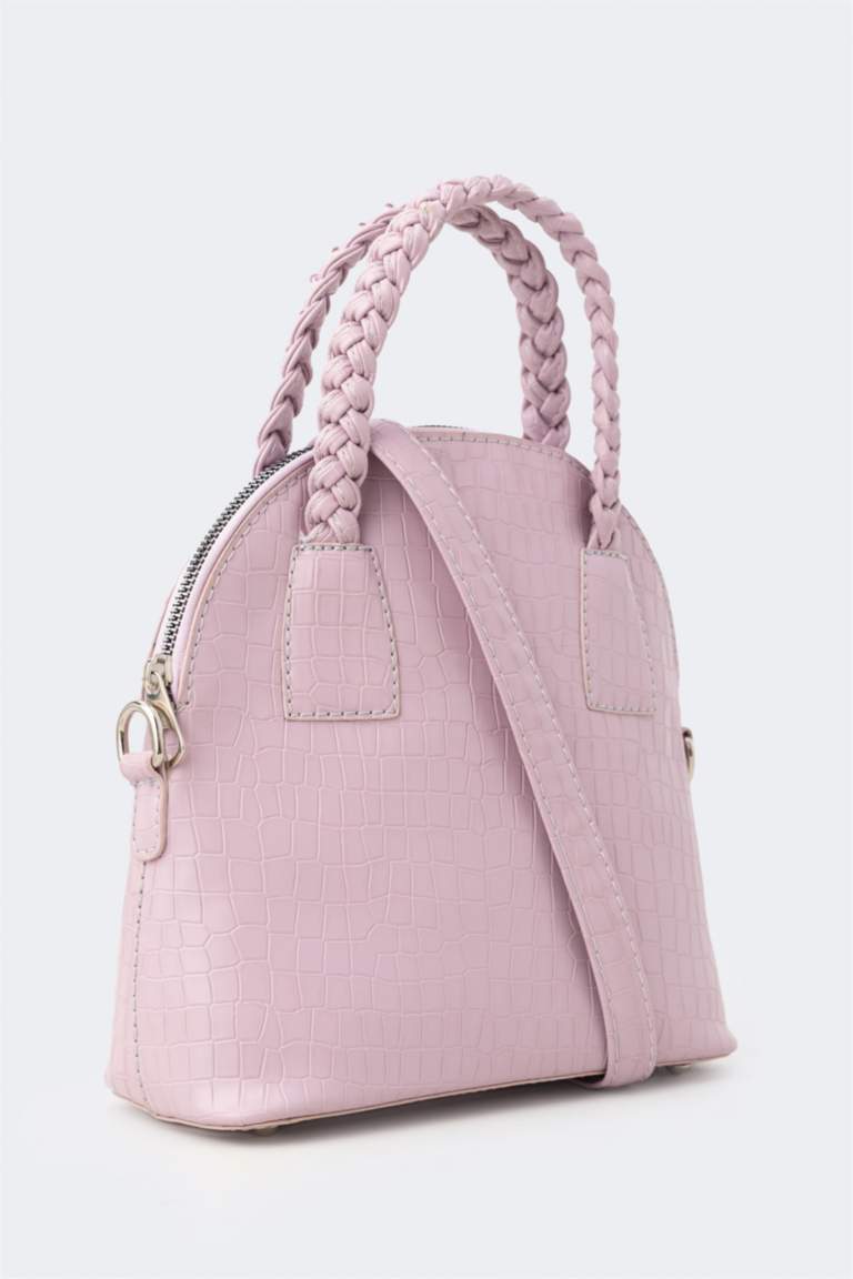 Purple WOMAN Woman Knit Strap Detail Faux Leather Handbag 2701350 | DeFacto