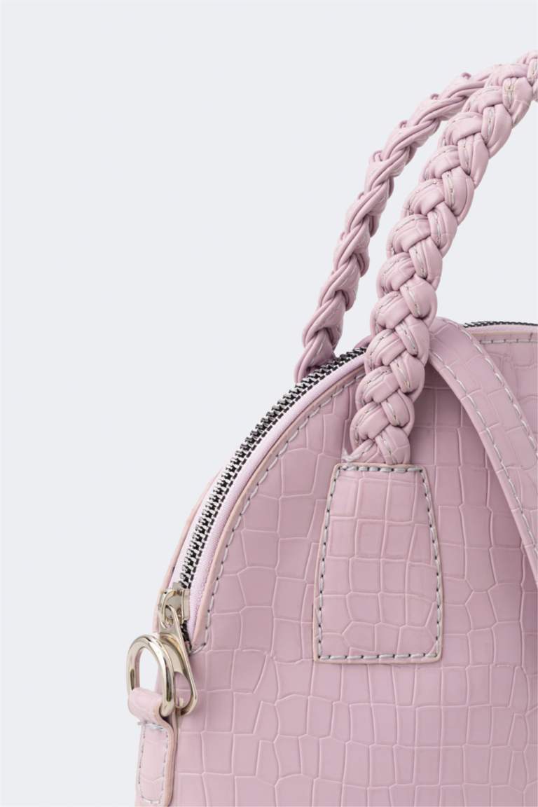 Purple WOMAN Woman Knit Strap Detail Faux Leather Handbag 2701350 | DeFacto