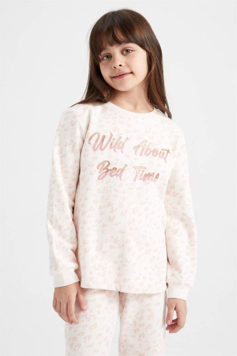 Pink GIRLS & TEENS Girl Printed Long Sleeve Pajamas Set 2718157 | DeFacto