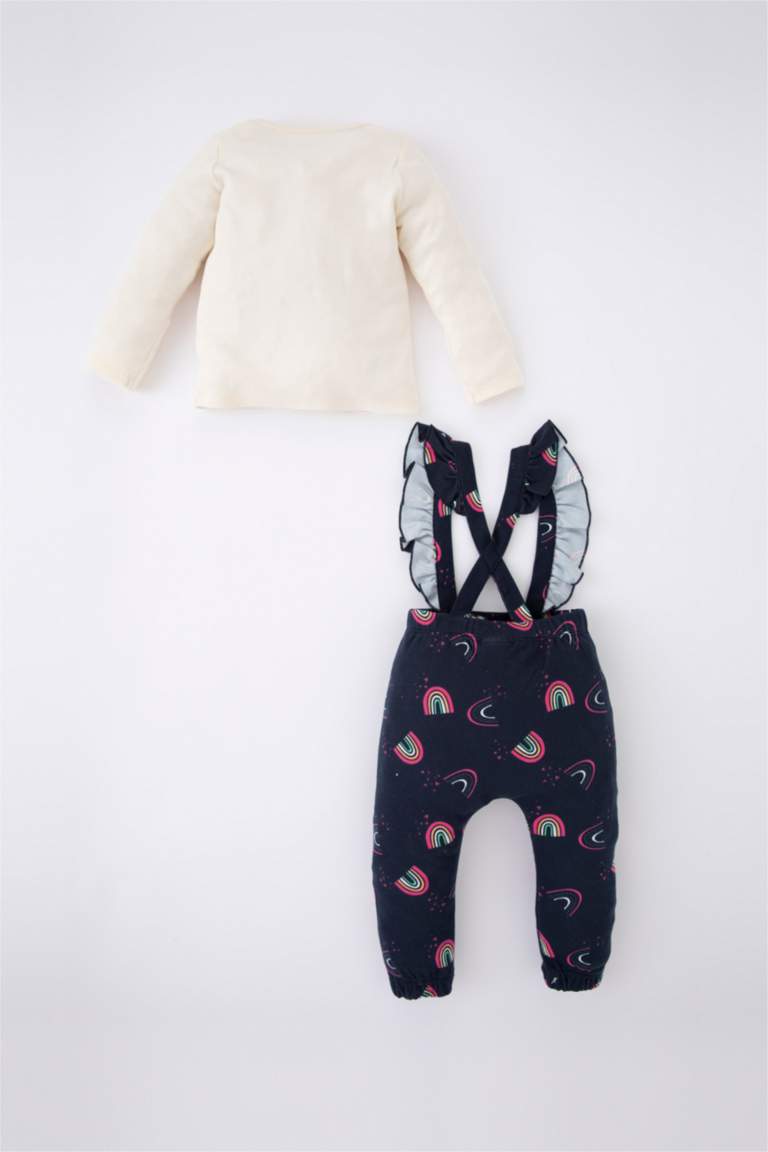 Ecru BABY GIRL 2 piece Regular Fit Envelope Neck Set 2713923 | DeFacto