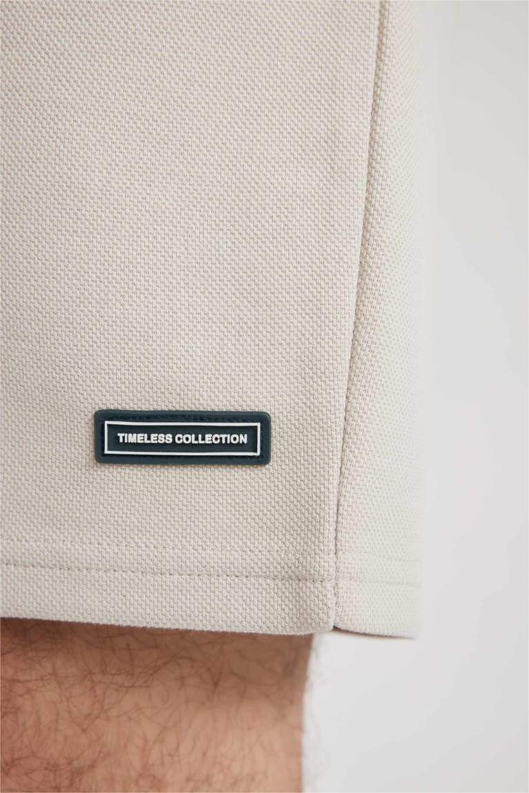 Grey MAN Slim Fit Pique Shorts 2787618 | DeFacto