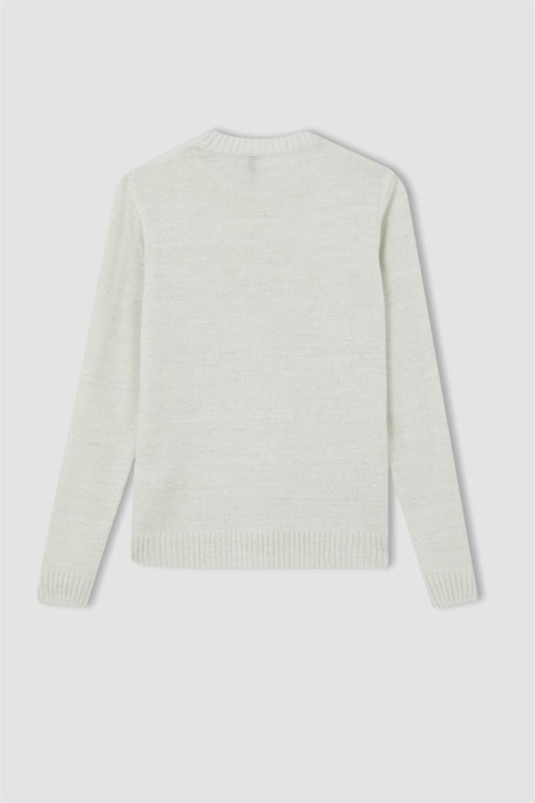 Ecru WOMAN Regular Fit Crew Neck Pullover 2714270 | DeFacto
