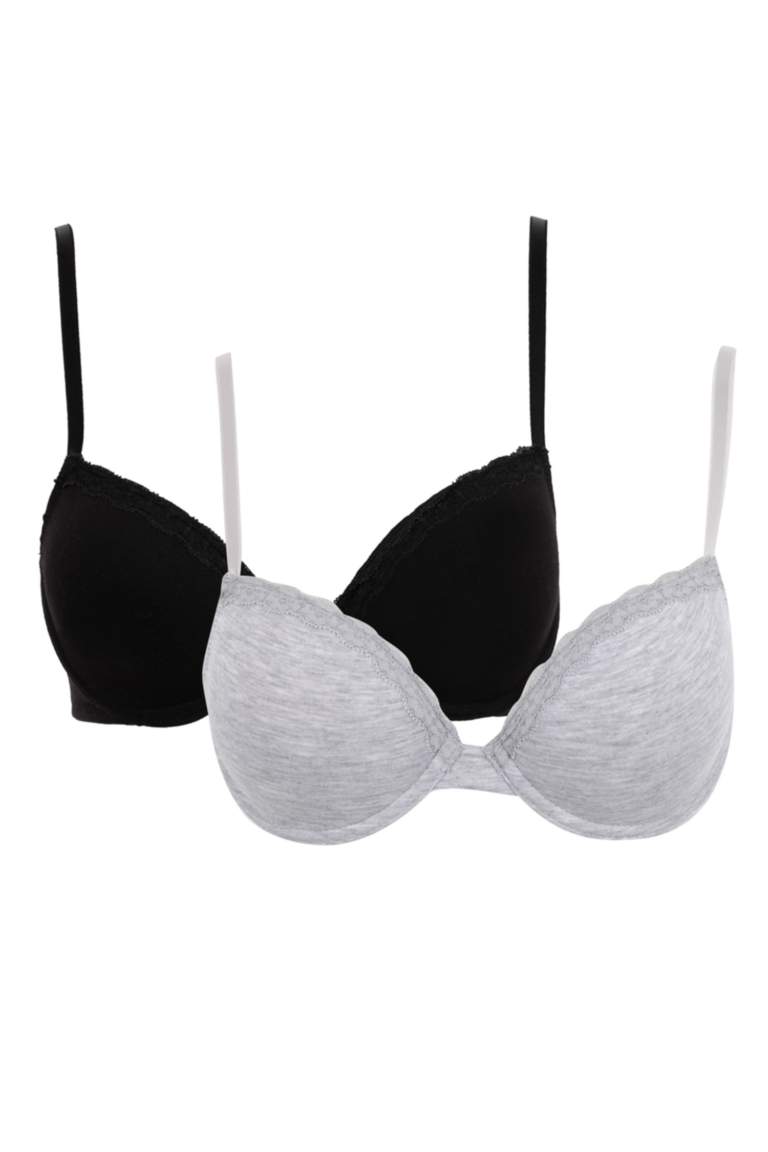 Black WOMAN Fall In Love Lace Detailed Comfort Padded Bra 2722889 | DeFacto