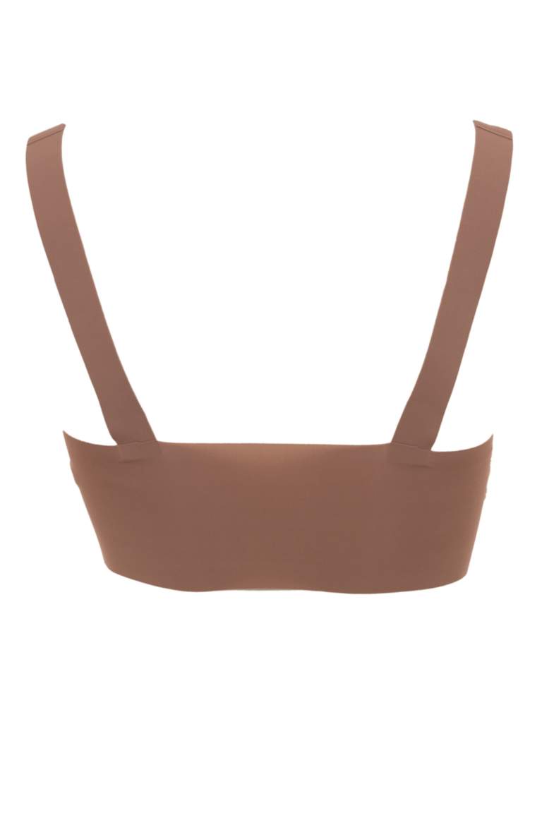 Brown Woman Fall in Love Laser Cut Removable Pad Bra 2743749 | DeFacto