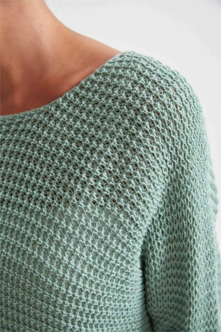 Turquoise WOMAN Oversize Fit Crew Neck Thessaloniki Fabric Pullover ...