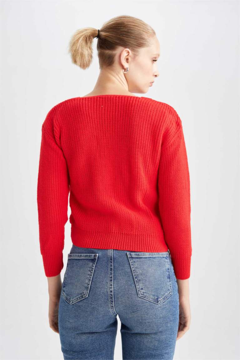 червоний Жіночий Кардіган стандартного крою для жінок 2720758 | DeFacto