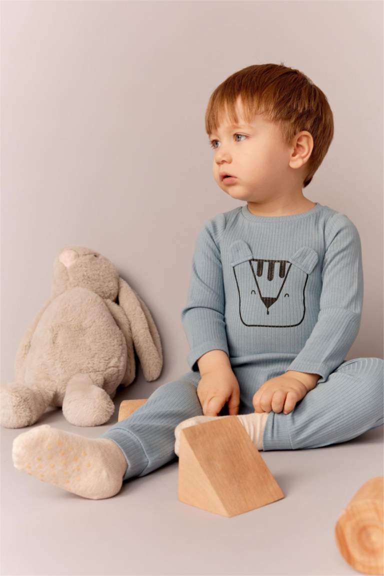 Ecru BABY BOY Baby Boy 2 piece Long Sleeve Long Sleeve Snap Body ...