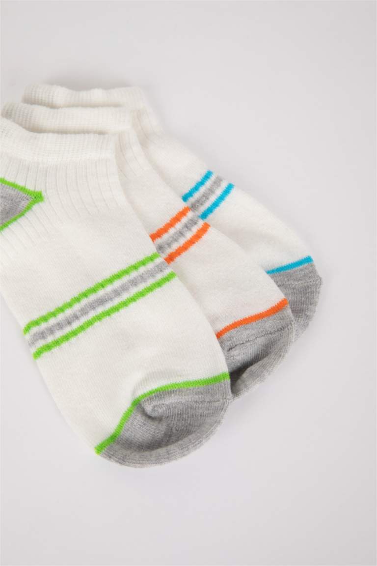 White BOYS & TEENS Boy 3 Pack Cotton Booties Socks 2779681 | DeFacto