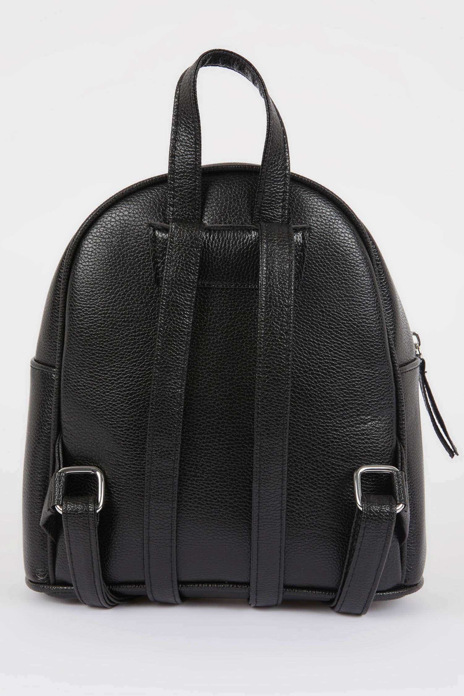 Black Woman Women Faux Leather Backpack 2800259 | DeFacto