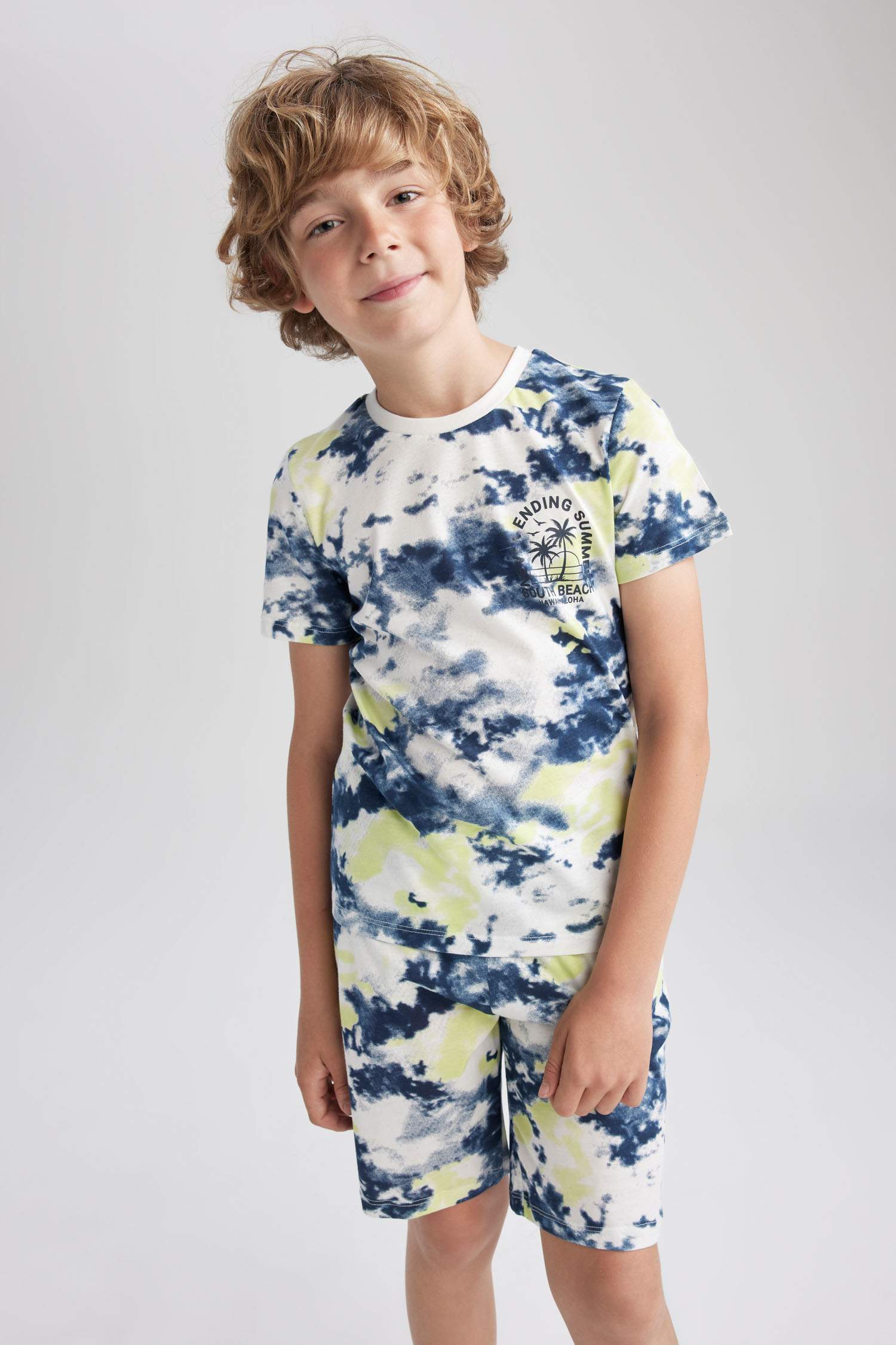 White BOYS & TEENS Regular Fit Knitted Pyjamas 2798643 | DeFacto