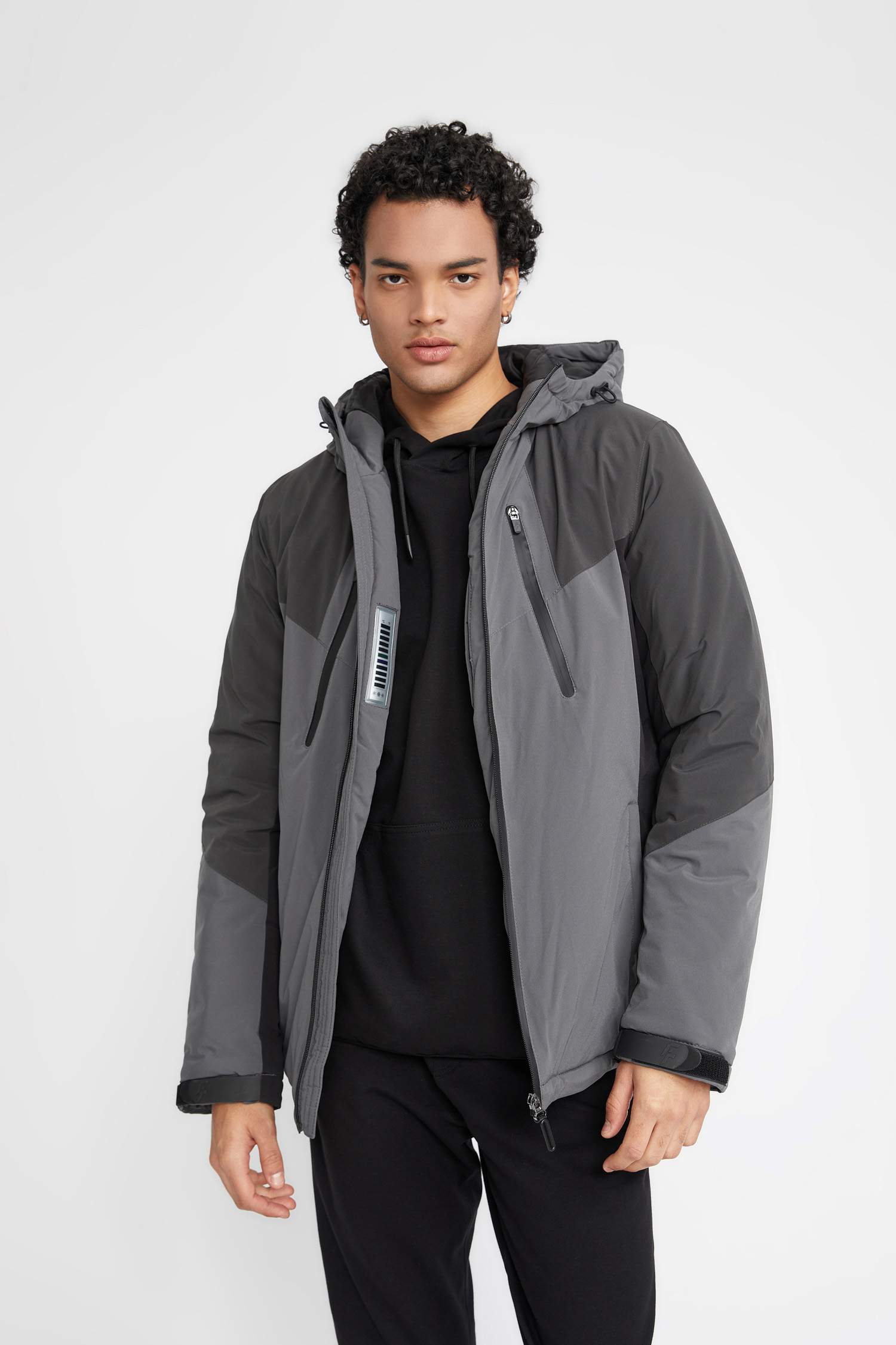 Noir HOMME Mont Coupe Slim Encapuchonné De Defactofit 2793265 | DeFacto