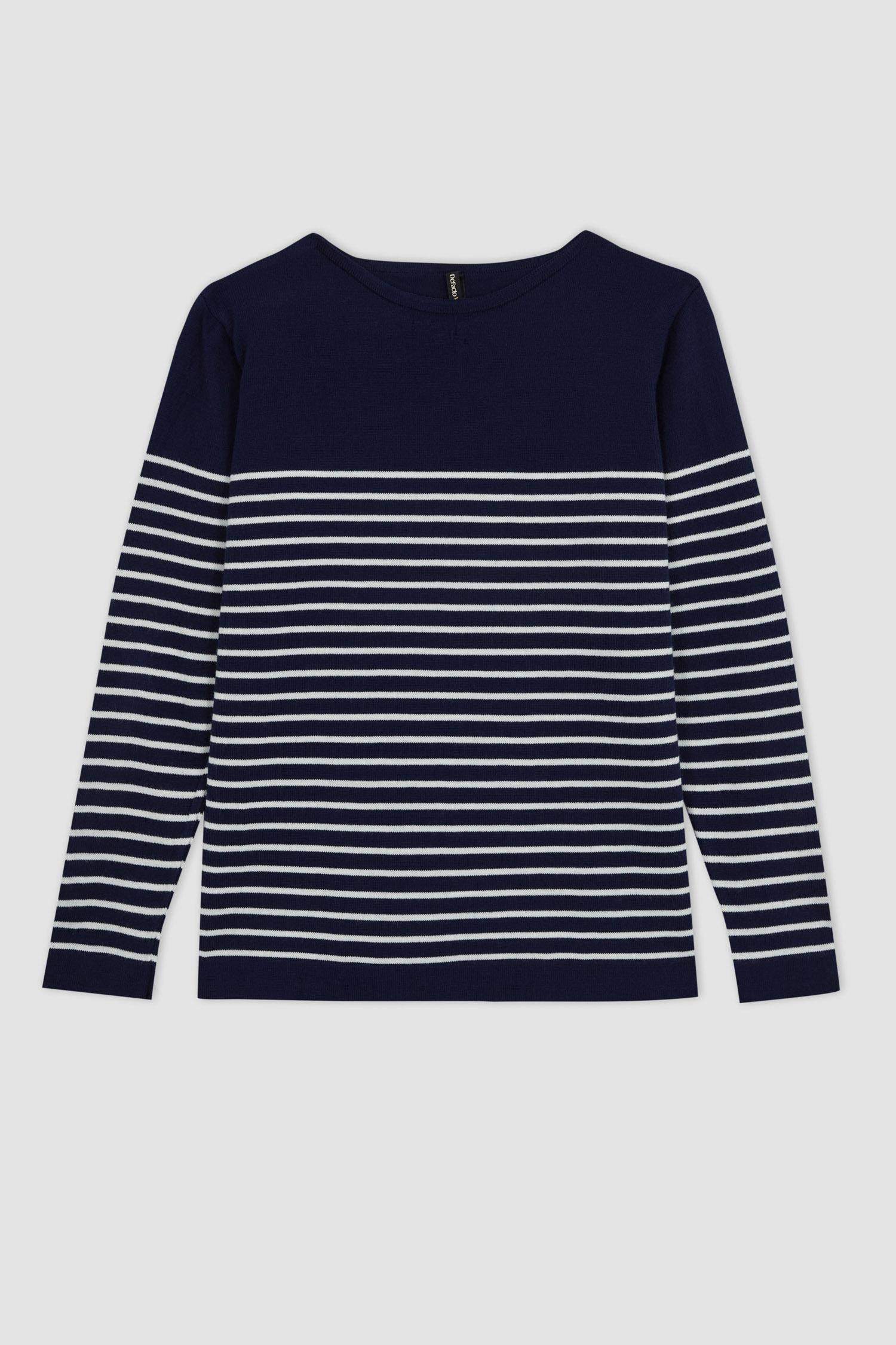 Marin FEMME Rayé Col Ras Du Cou Pull-Over 2817698 | DeFacto