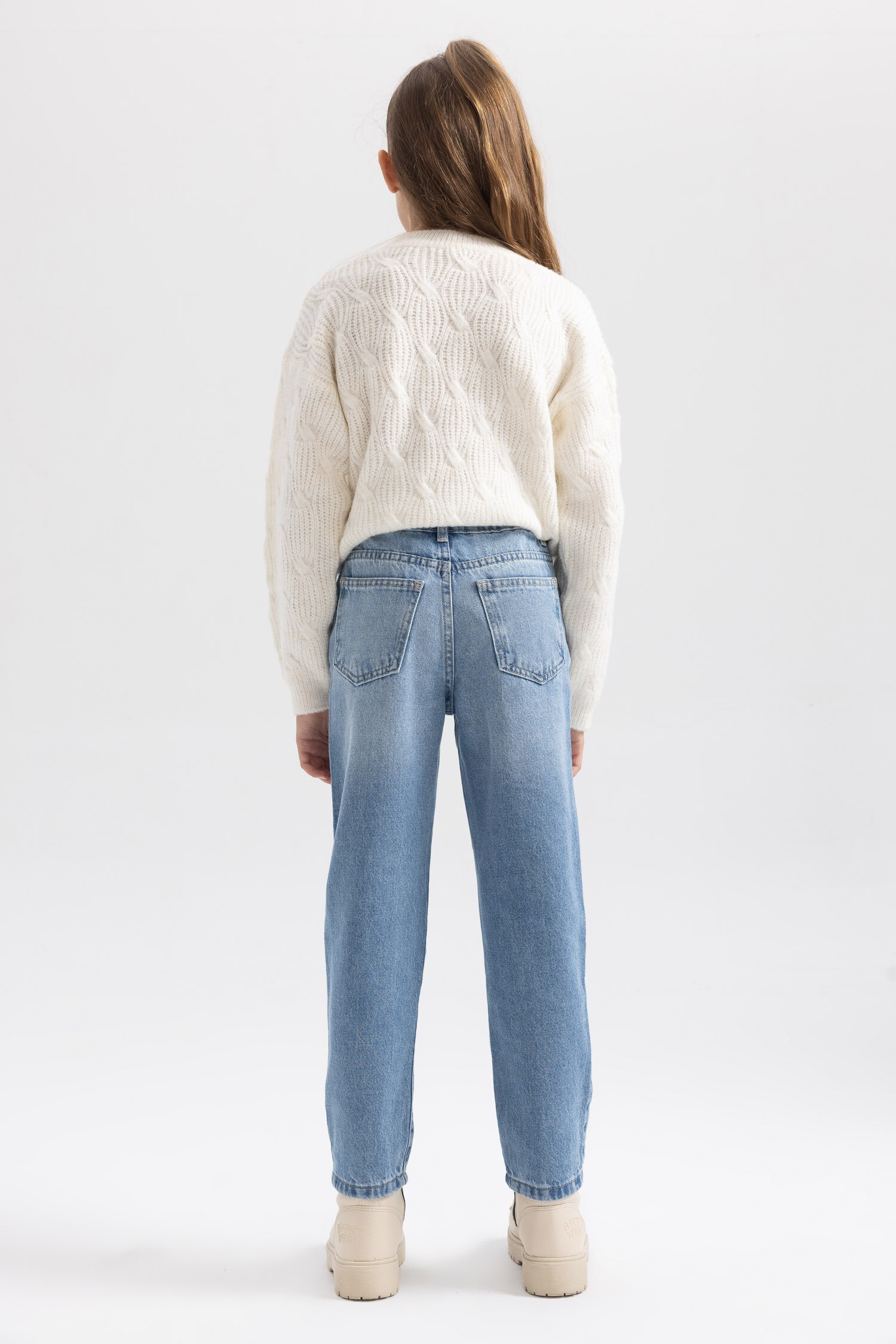 Blue Girls And Teens Mom Fit Pants 2927513 Defacto