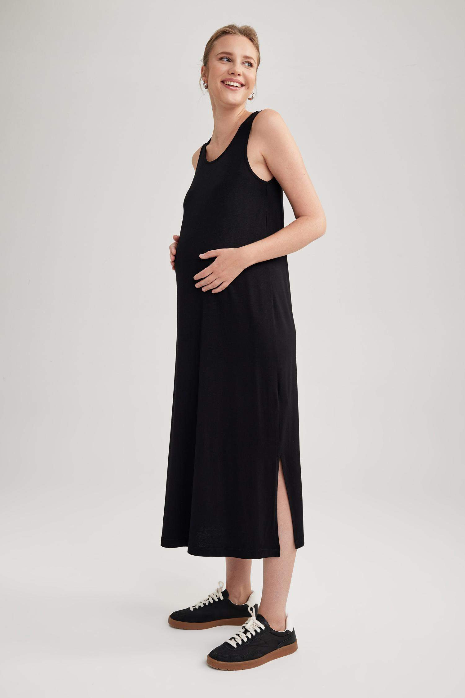 Siyah Kadın Uzun Boy Hamile Elbise 2891073 | DeFacto