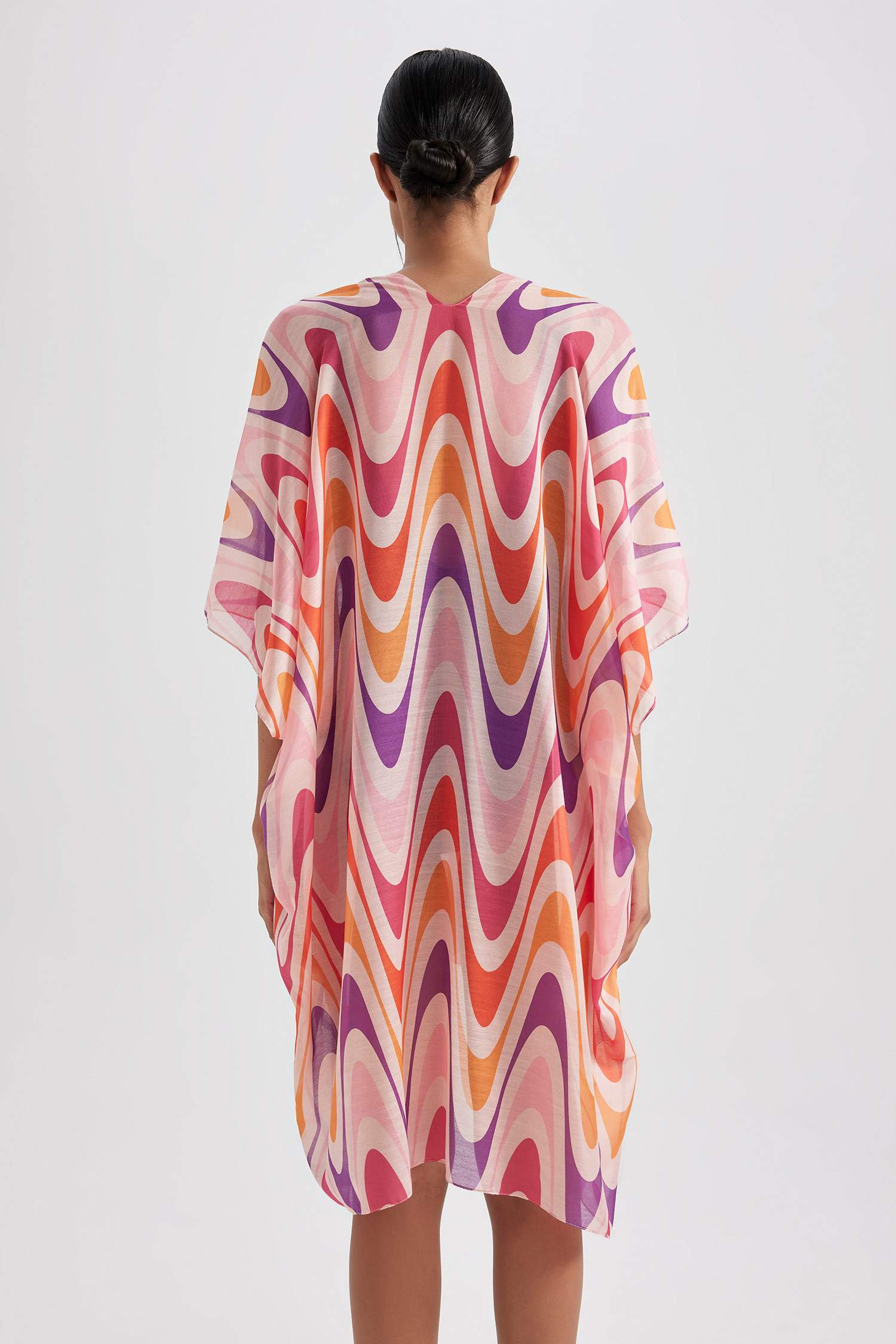 Pink Woman Regular Fit Printed Cotton Beachwear 2937801 | DeFacto