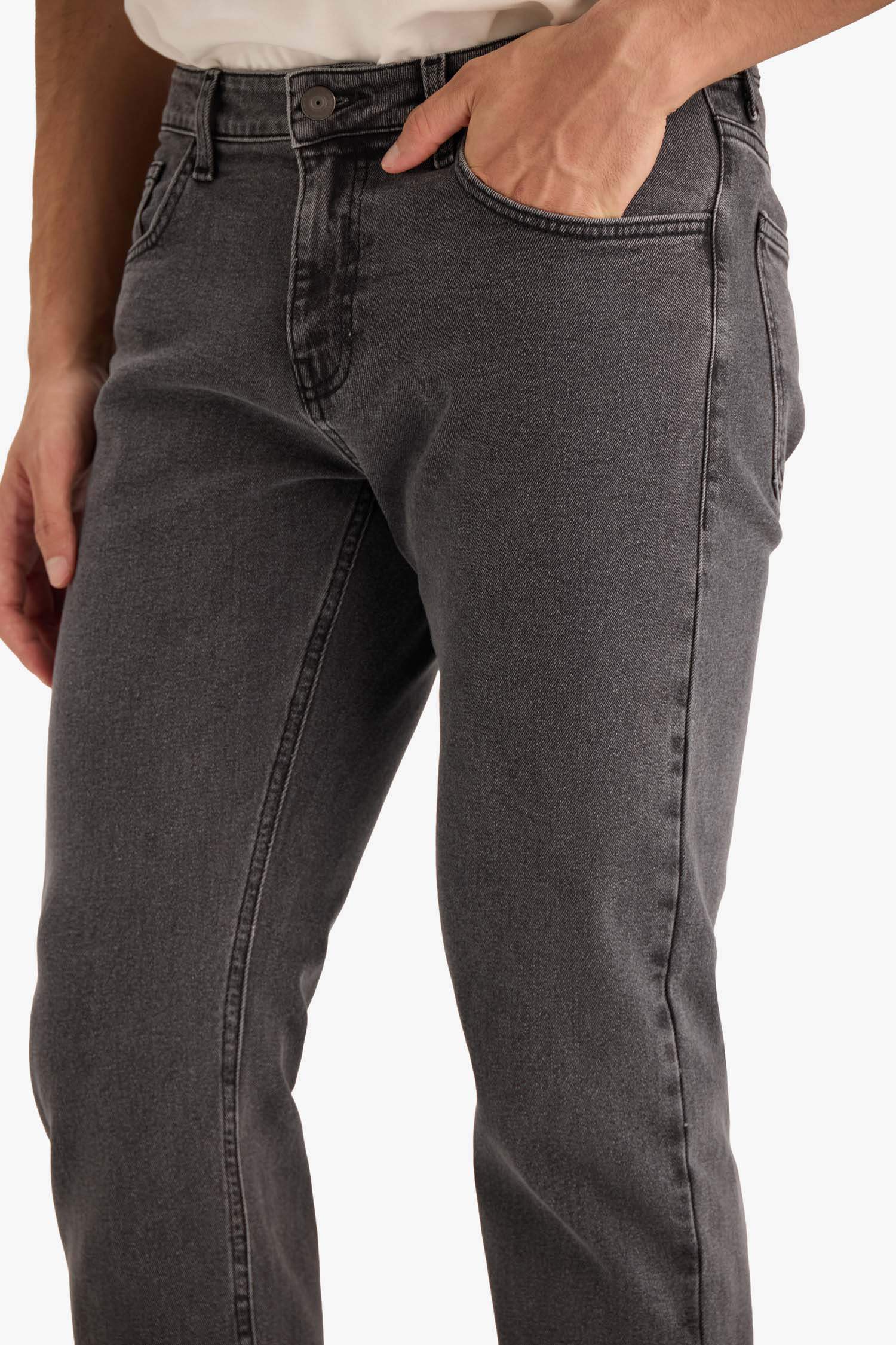 Anthracite Man Sergio Regular Fit Normal Waist Straight Leg Jeans ...