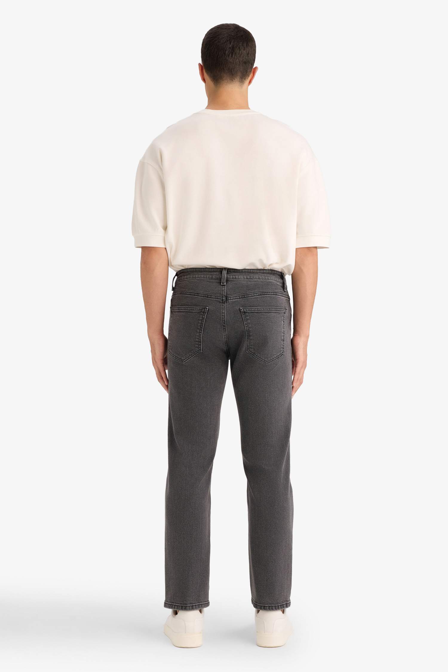 Anthracite Man Sergio Regular Fit Normal Waist Straight Leg Jeans ...