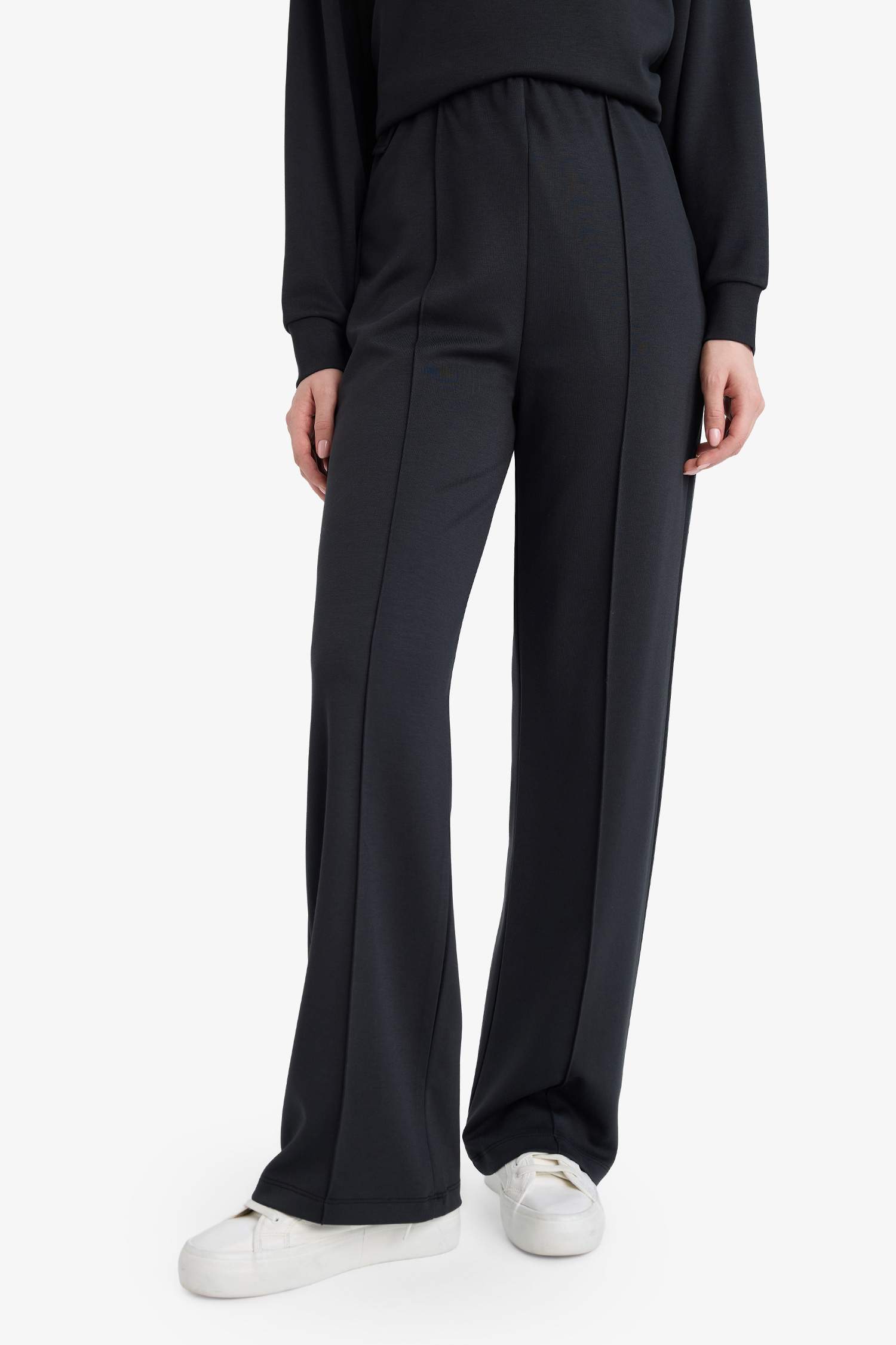 Anthracite WOMAN Regular Fit Trousers 3376292 | DeFacto
