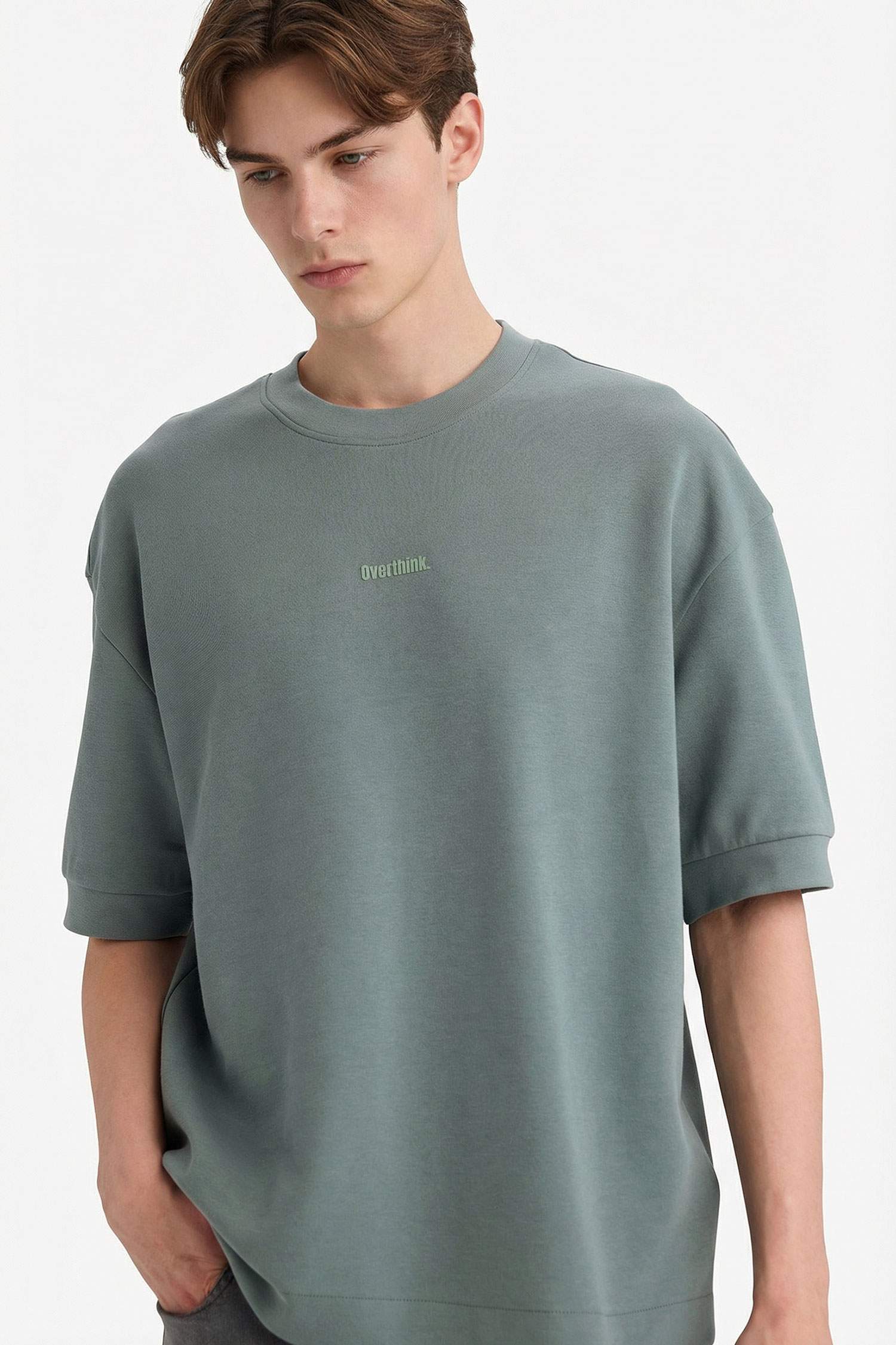 Green MAN Loose Fit Crew Neck Short Sleeve Printed T-Shirt 3441933 ...