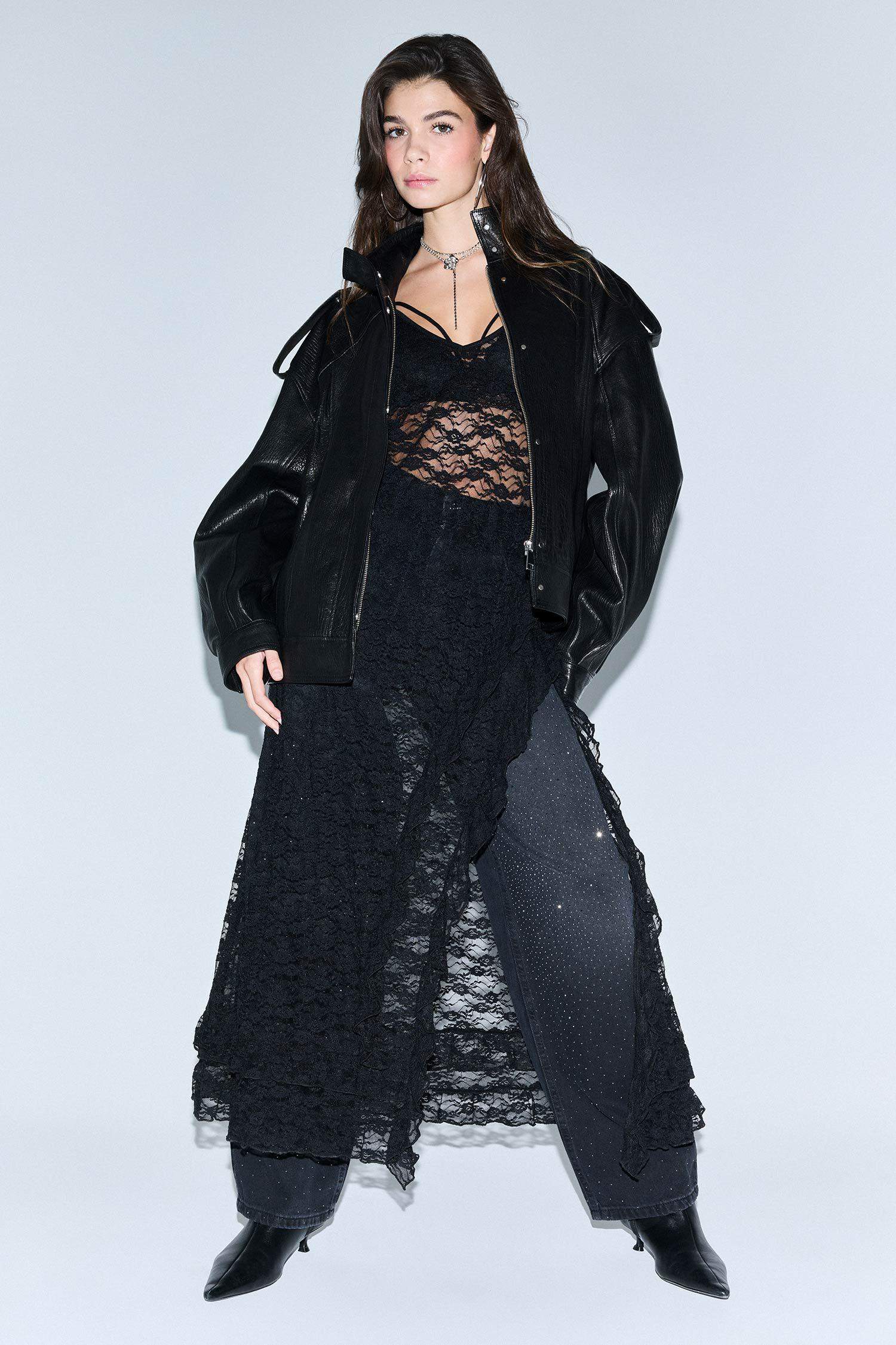 Anthracite WOMAN Baggy Fit High Waist Long Jeans 3422711 | DeFacto