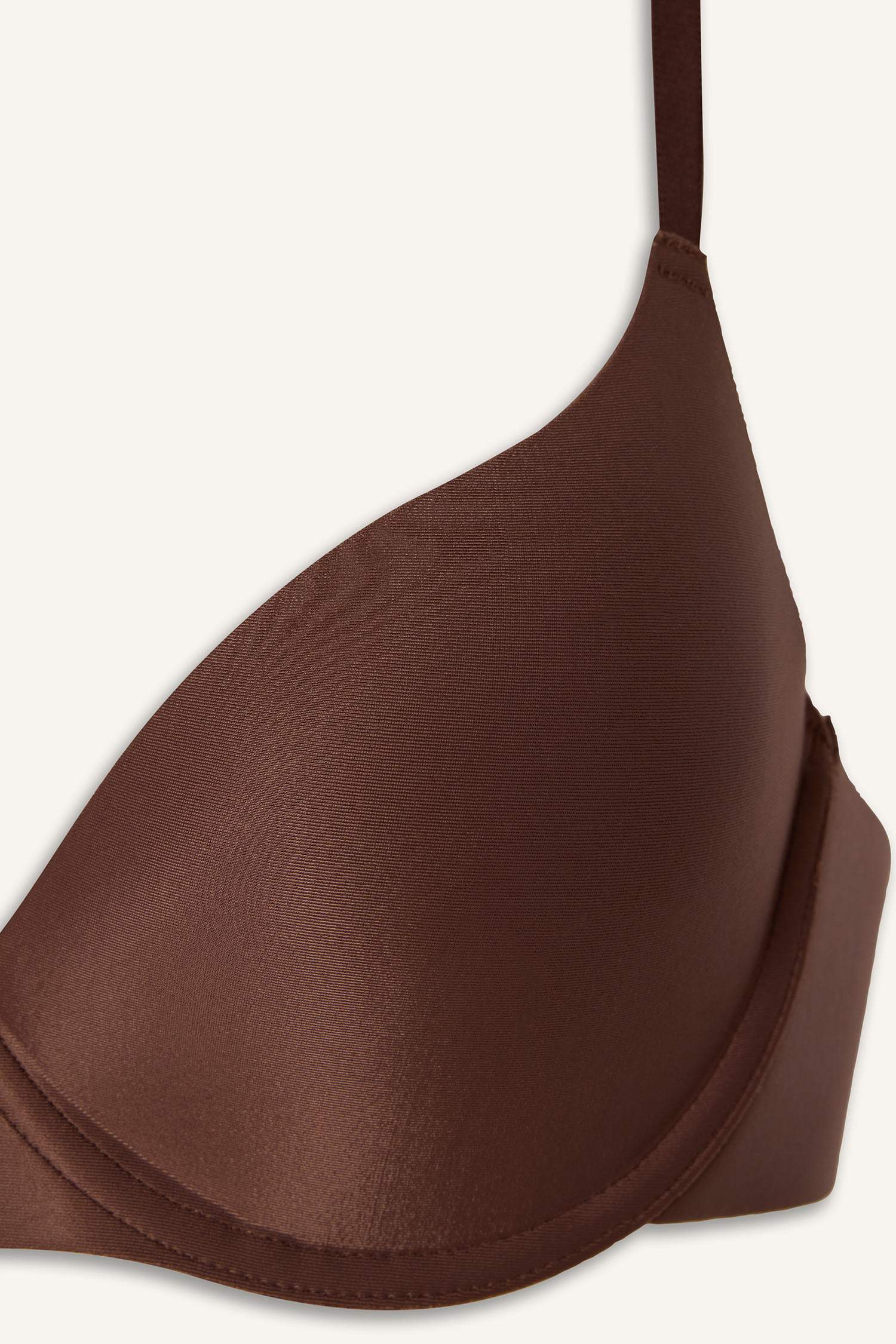 Brown Woman Micro Coated Padded Underwired T-Shirt Bra 3358956 | DeFacto