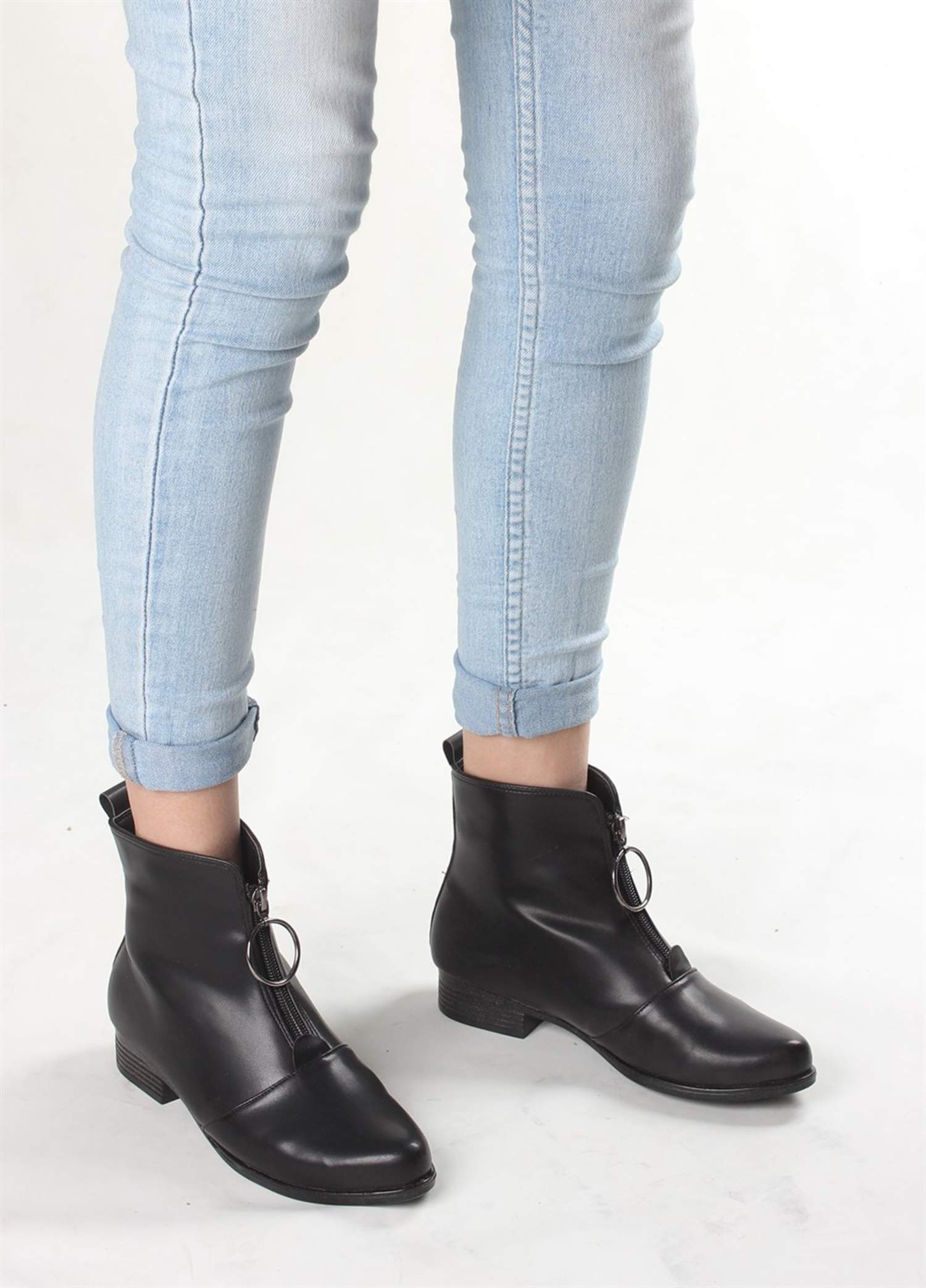 Defacto - Gigi Siyah Deri Bot