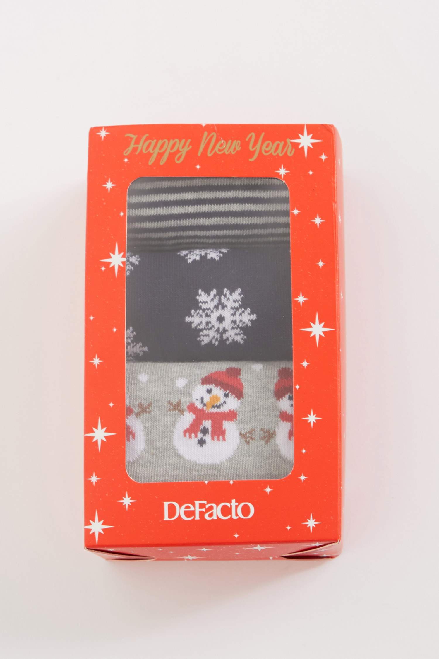 Çok Renkli Kadın Kadın Yılbaşı Temalı Pamuklu 3'lü Uzun Çorap 2354158 ...