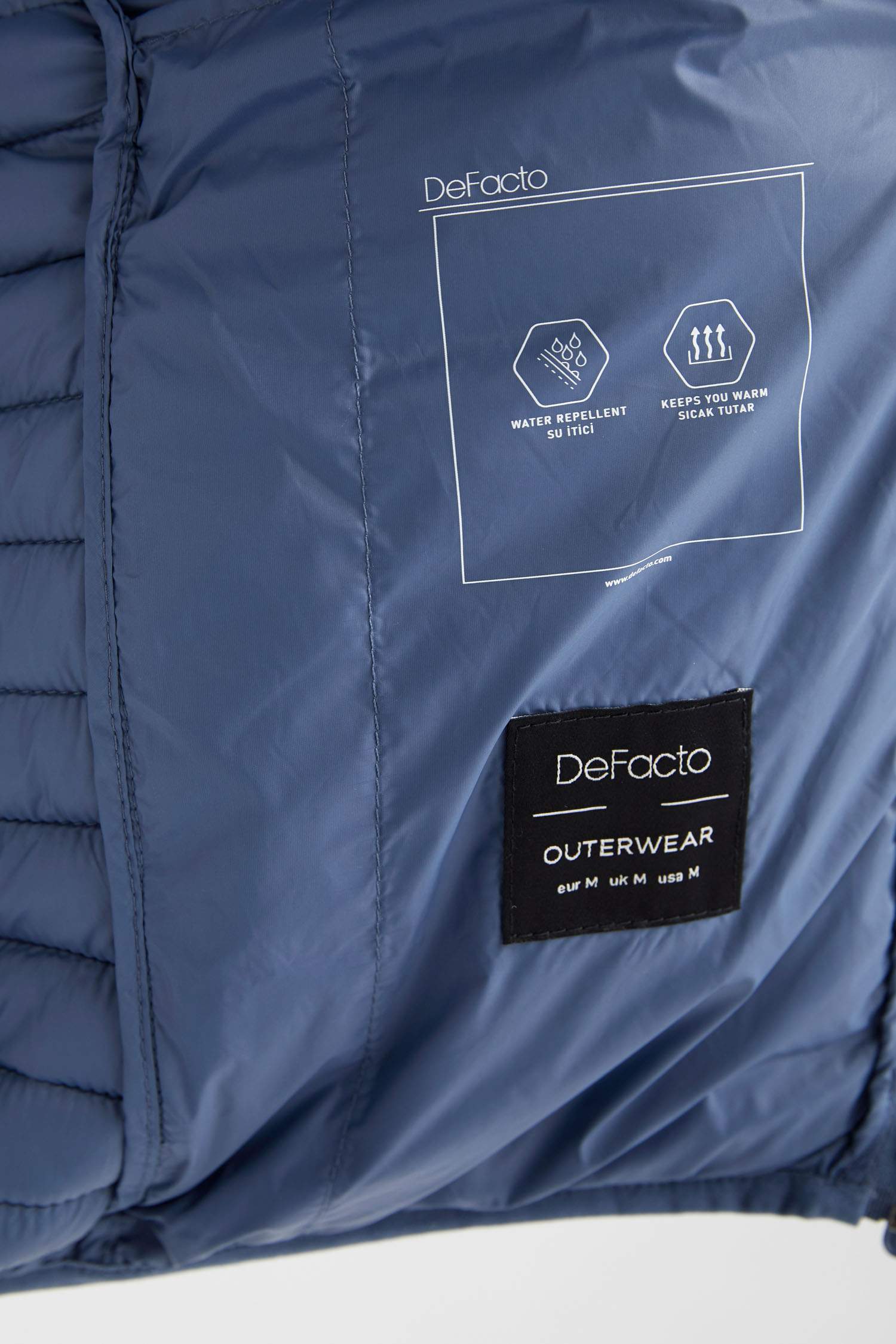 Indigo MAN Slim Fit Hooded Water Repellent Thermal Insulated Inflatable ...