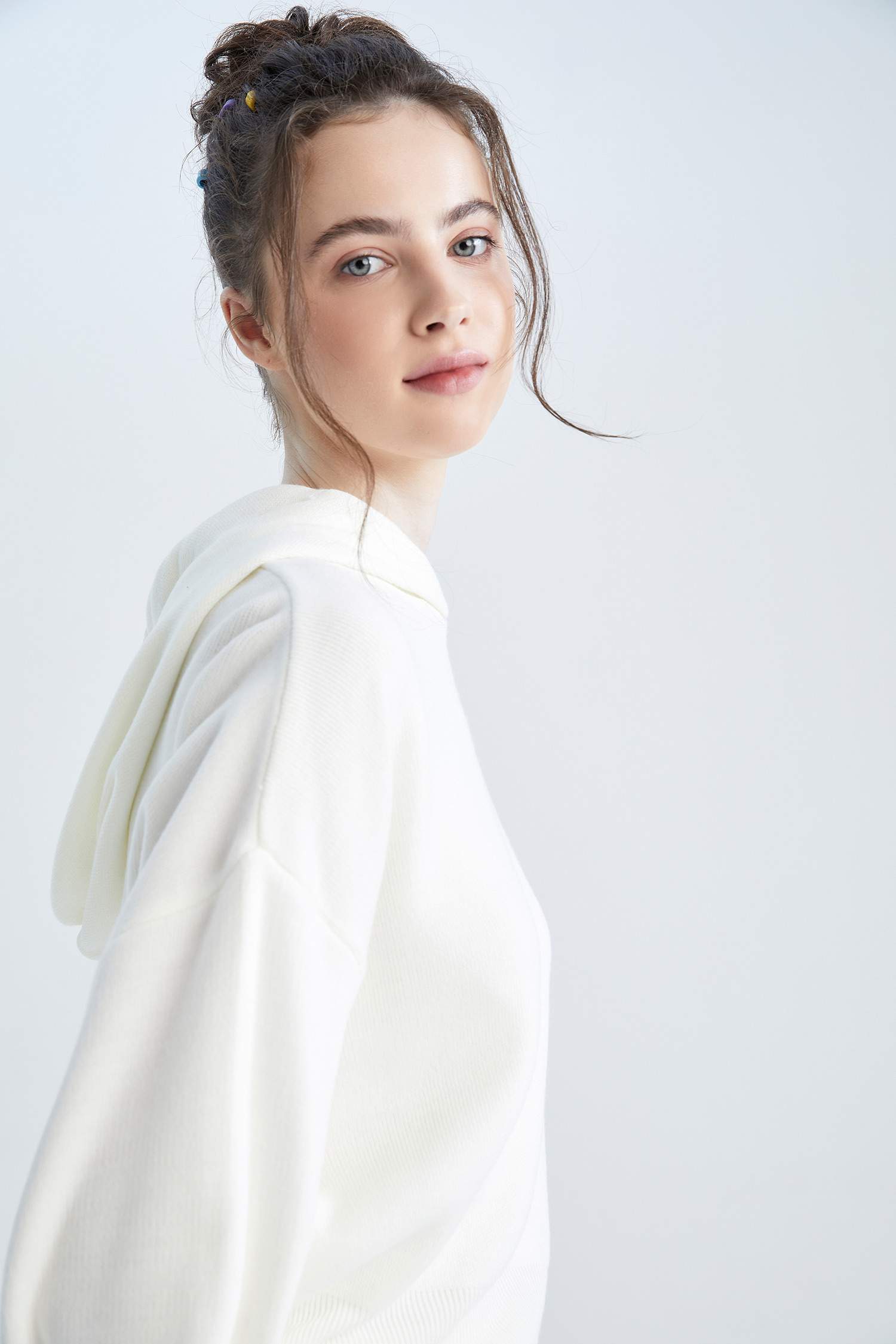 Ecru Woman Oversize Fit Hooded Pullover 2486085 | DeFacto