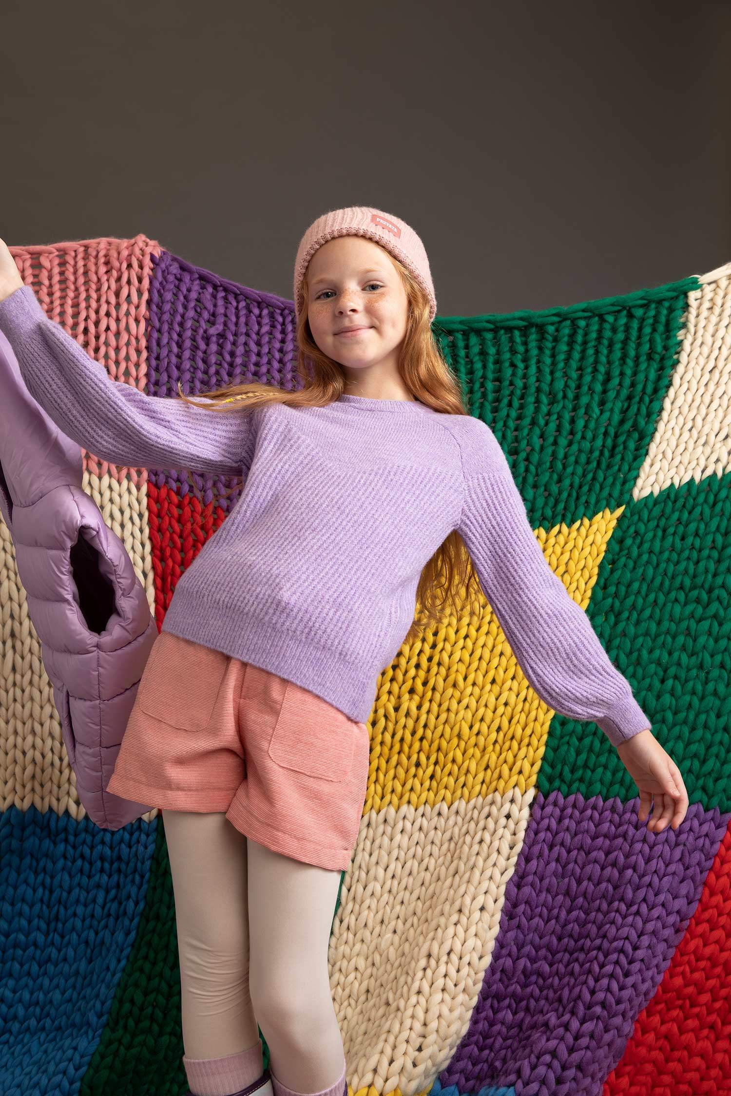 Purple GIRLS & TEENS Girl Regular Fit Crew Neck Pullover 2501583 | DeFacto