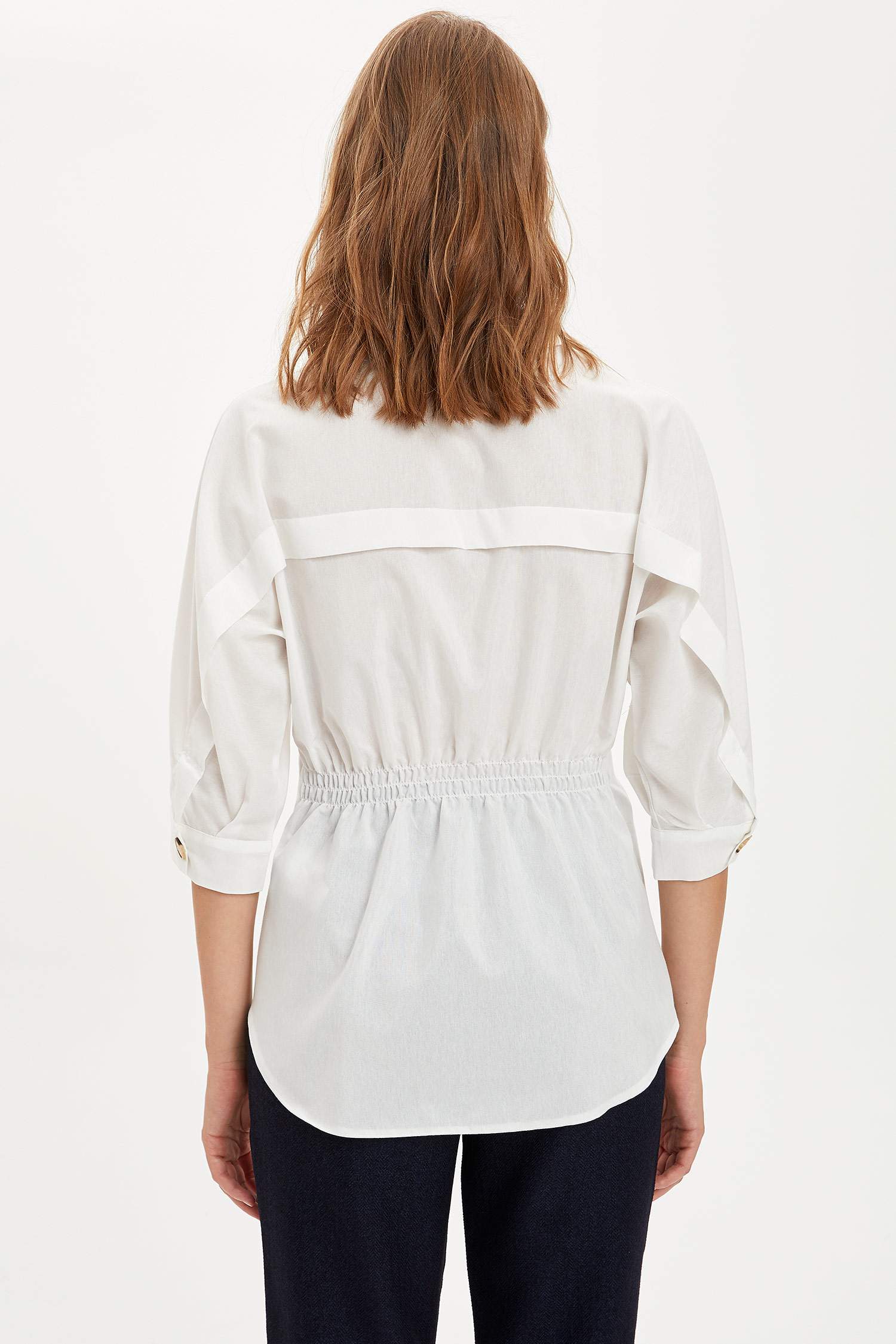 Beyaz Kadın Uzun Kollu Gömlek 1440111 | DeFacto