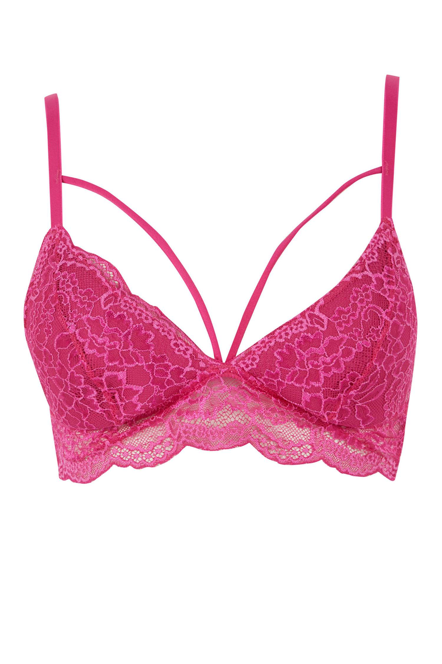 Pembe Kadın Fall in Love Dantelli Pedli Triangle Bralet 2556317 | DeFacto