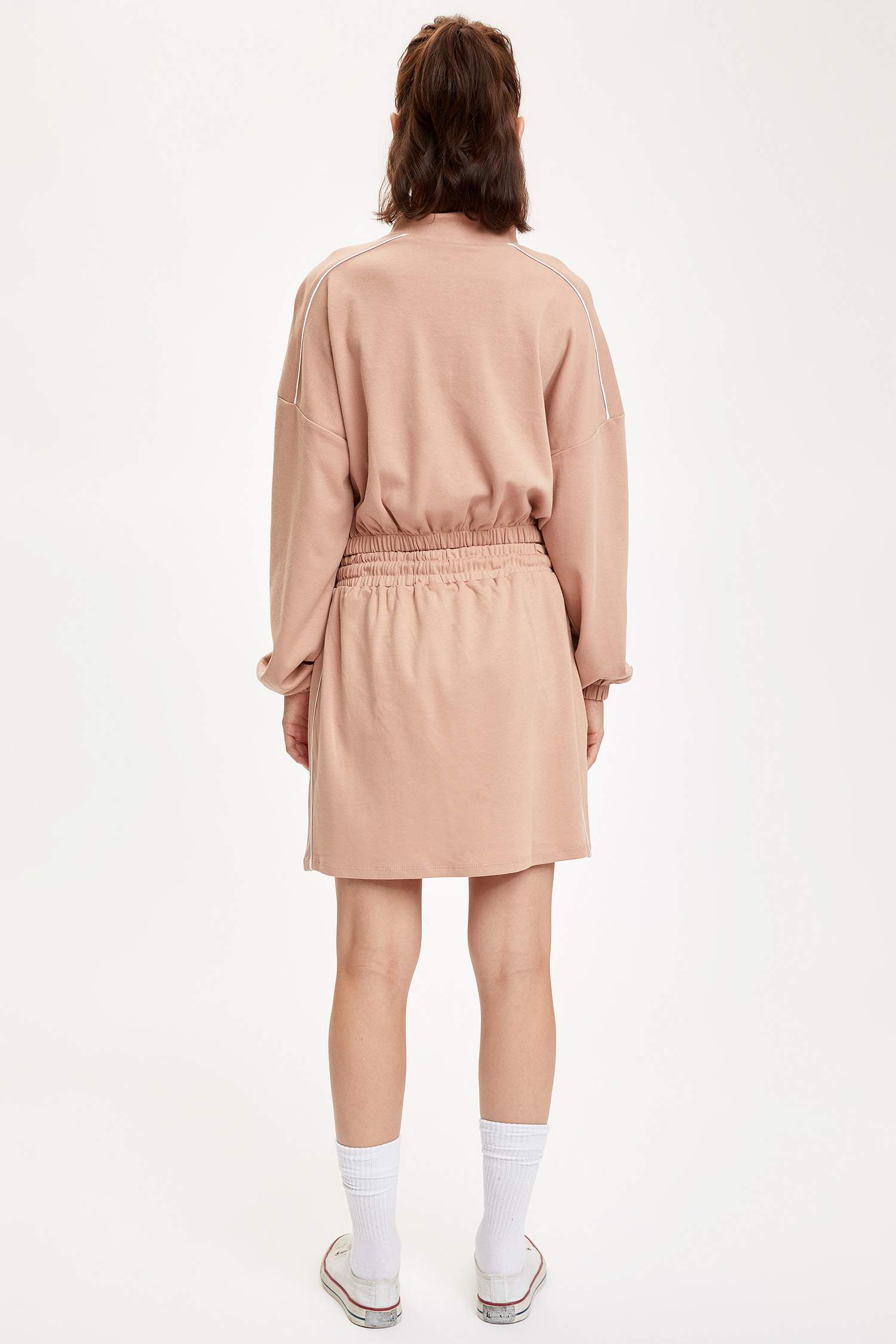 Bej Kadın Bağcıklı Relax Fit Örme Etek 1525166 | DeFacto