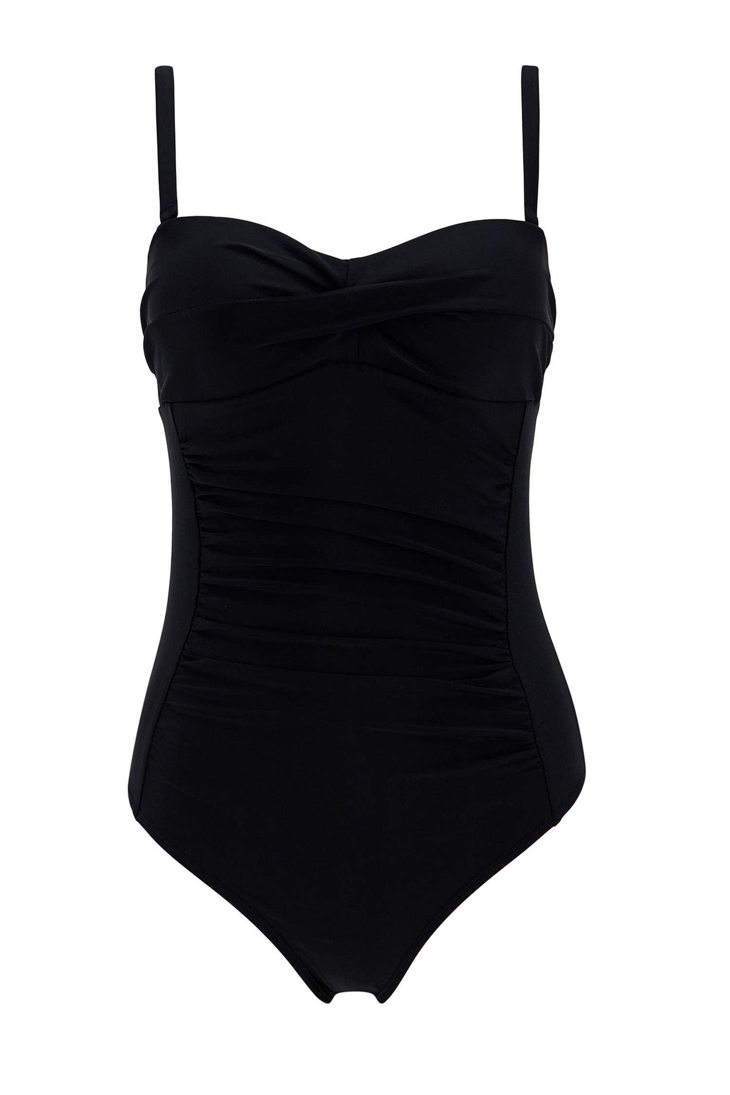Black Woman Basic Sweetheart Neckline One Piece Swimsuit 1807670 | DeFacto