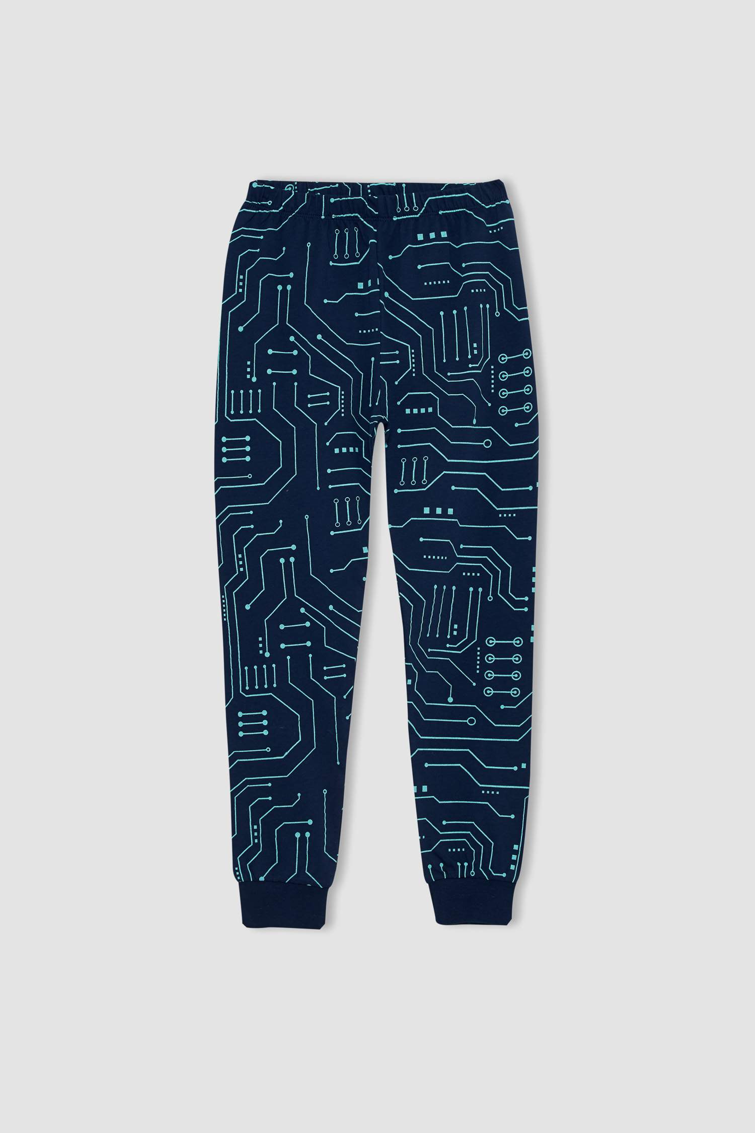 Lacivert Erkek Çocuk - Genç Erkek Erkek Çocuk Ayı Baskılı Pamuklu Uzun ...