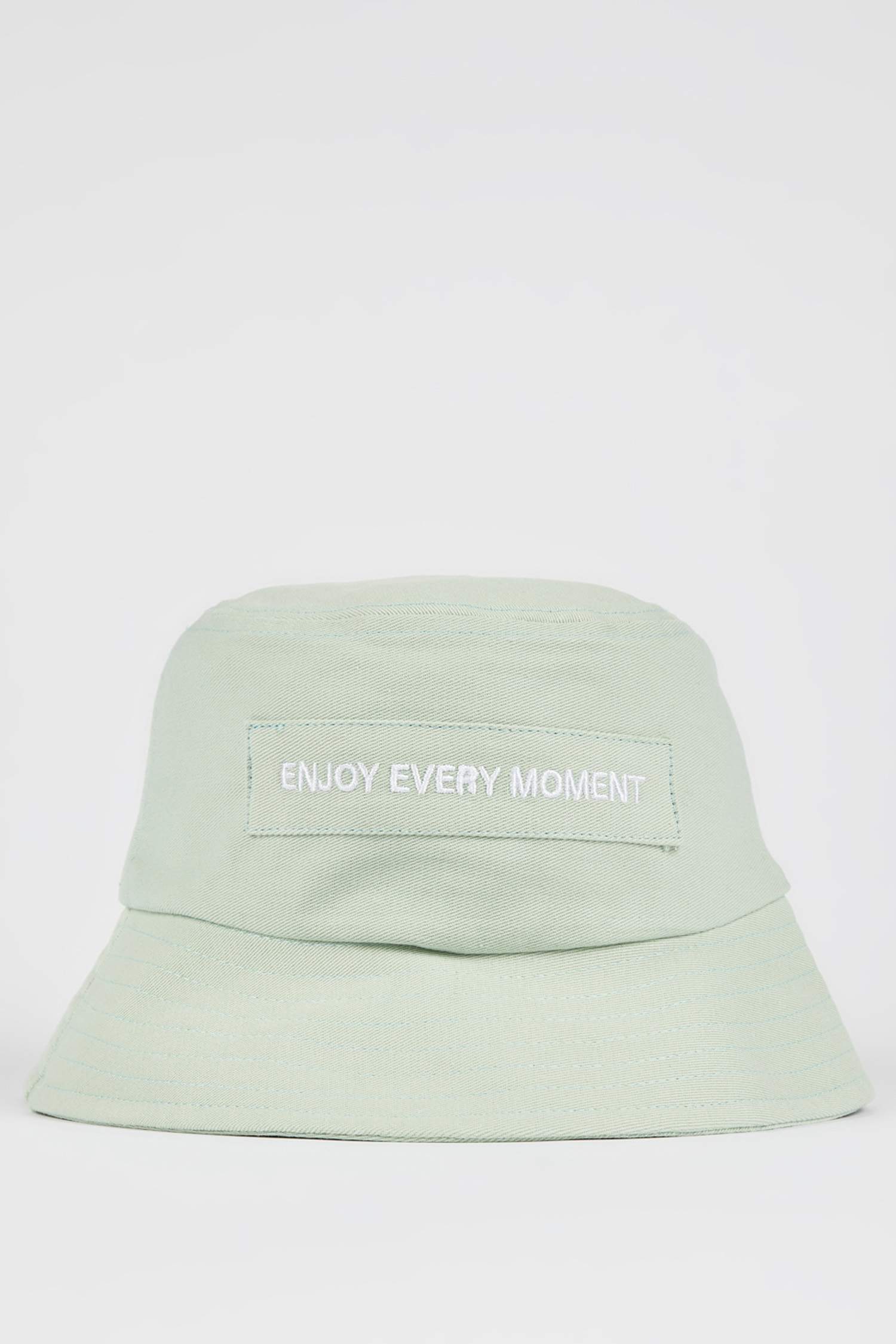 Turquoise Man Men Embroidered Bucket Hat 2418598 | DeFacto