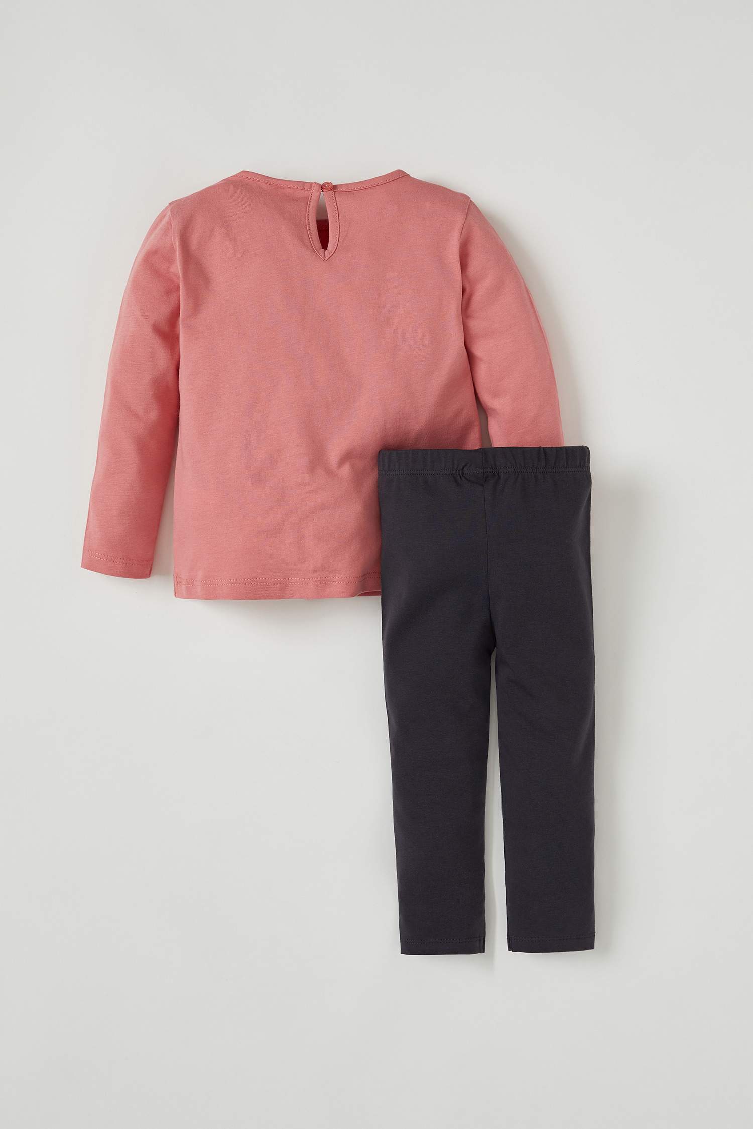 Bordo Kız Bebek Kız Bebek Unicorn Baskılı Pamuklu Tişört ve Alt Takımı ...