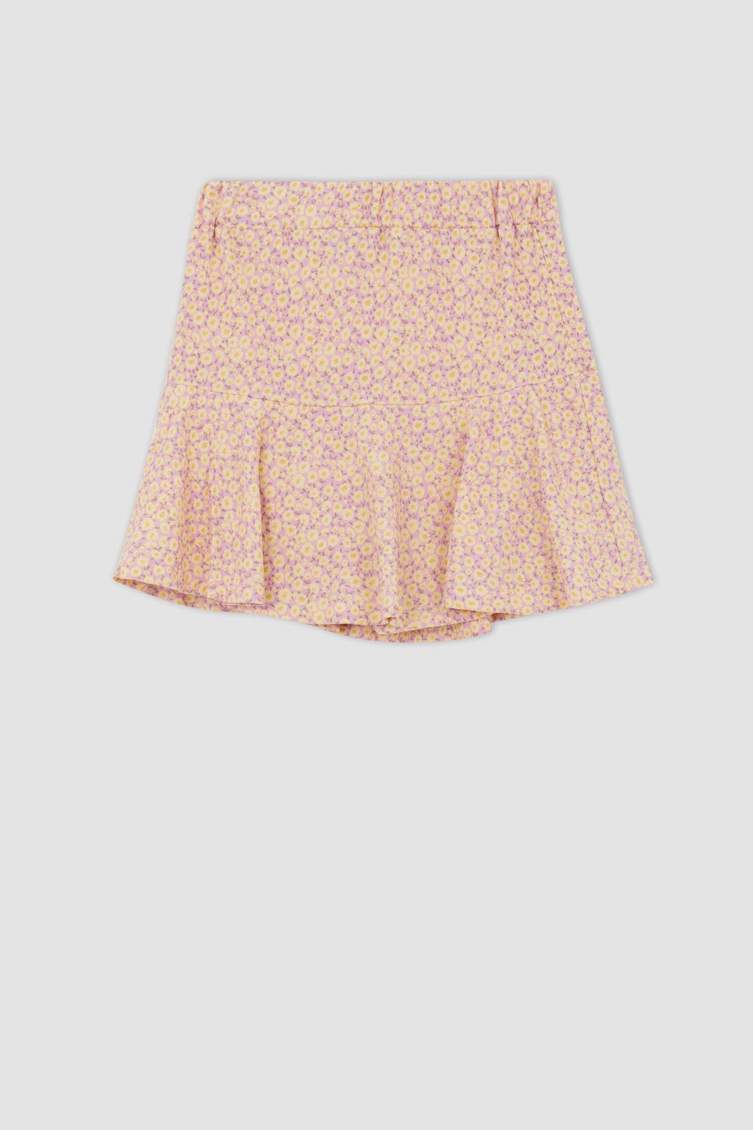 Purple Woman Coool Floral Short Skirt 2461127 | DeFacto