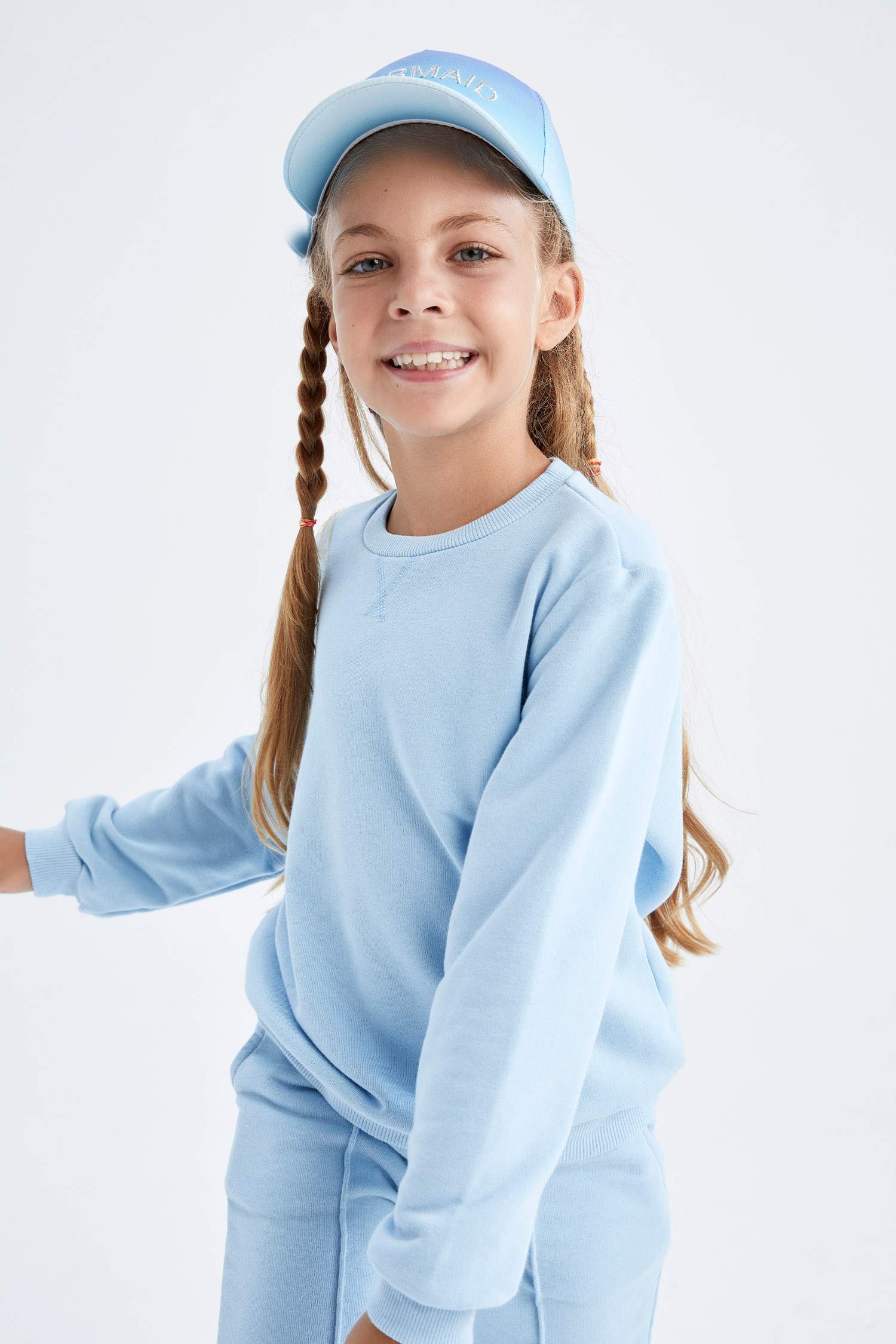 Голубой Девочки и подростки Свитшот для девочек, Школьная коллекция ...