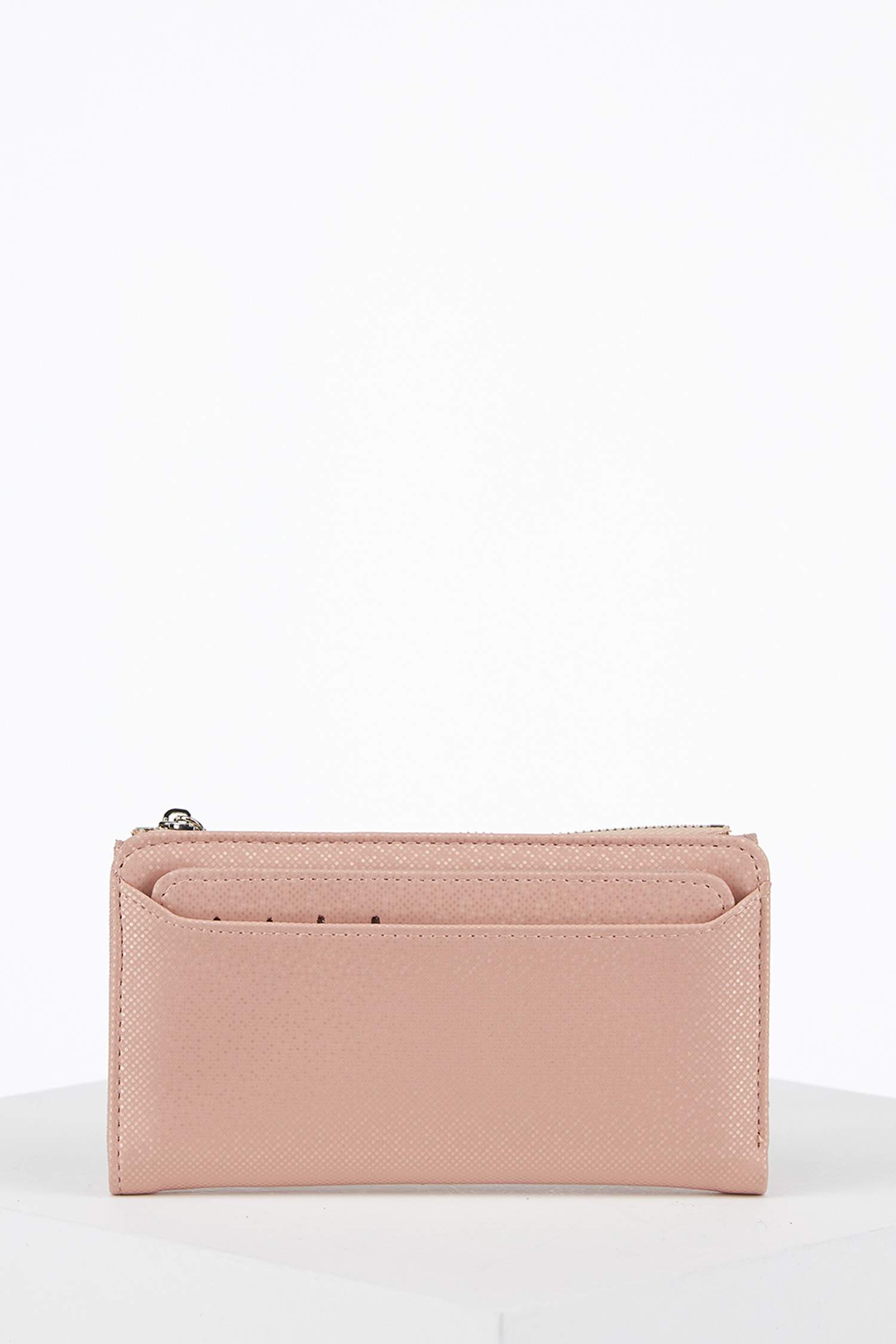 Pink WOMAN Zippered Faux Leather Zippered Wallet 2327380 | DeFacto