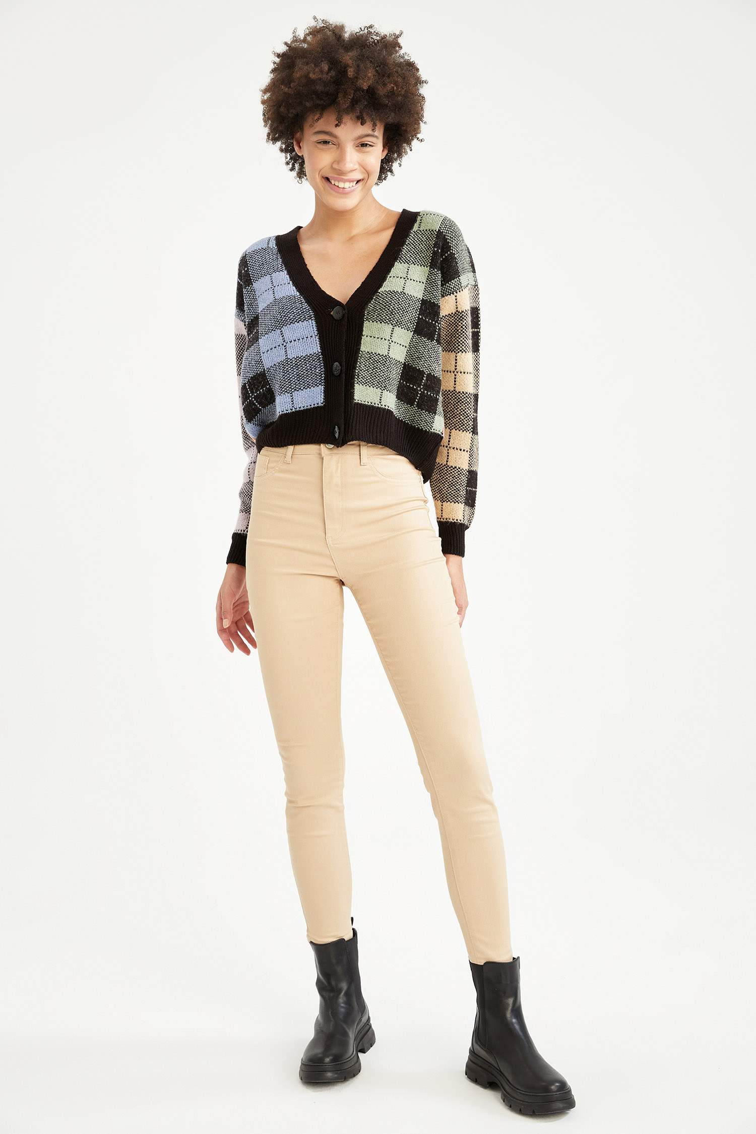 Bej Kadın Anna Super Skinny Fit Yıkamalı Jean Pantolon 2317377 | DeFacto