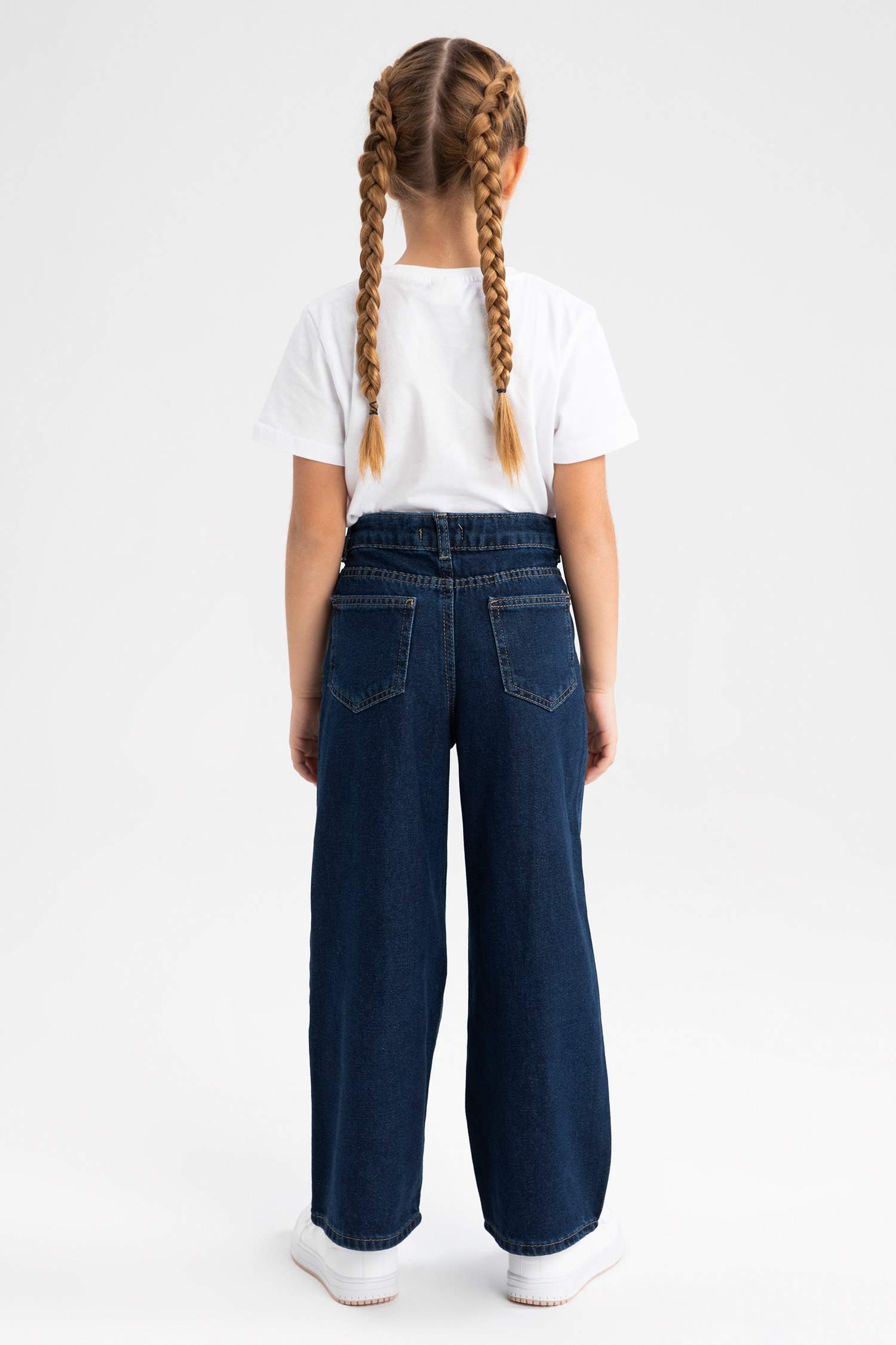 Blue GIRLS & TEENS Girl Wide Leg Jean Trousers 2758654 | DeFacto