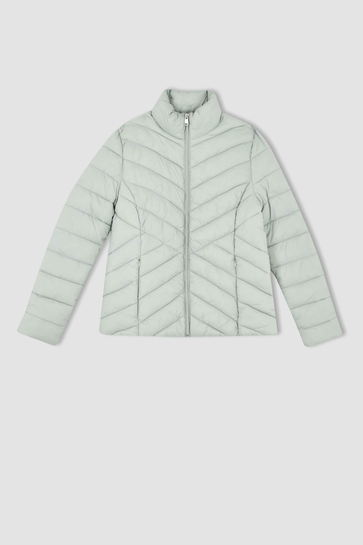 Turquoise Woman Regular Fit Puffer Jacket 2473726 | DeFacto