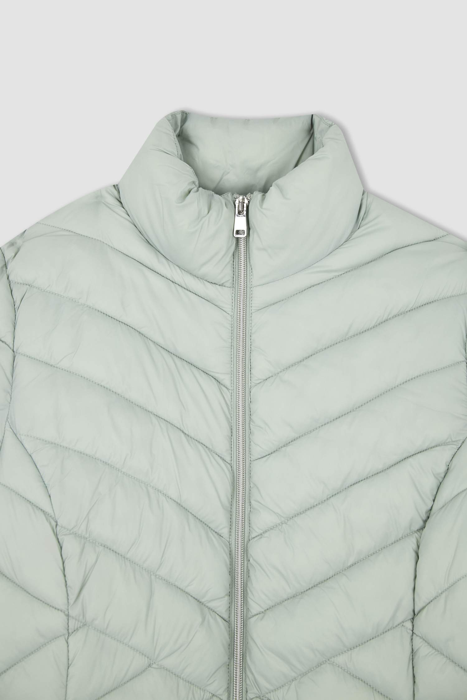 Turquoise Woman Regular Fit Puffer Jacket 2473726 | DeFacto