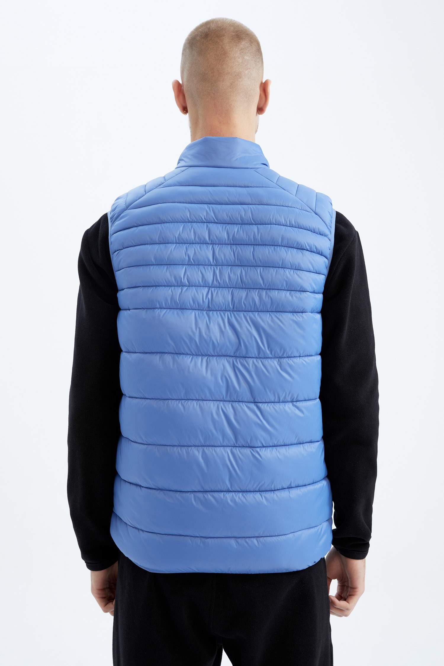 Blue MAN Defacto Fit Standard Fit Stand Up Collar Ultra Light Pocket ...