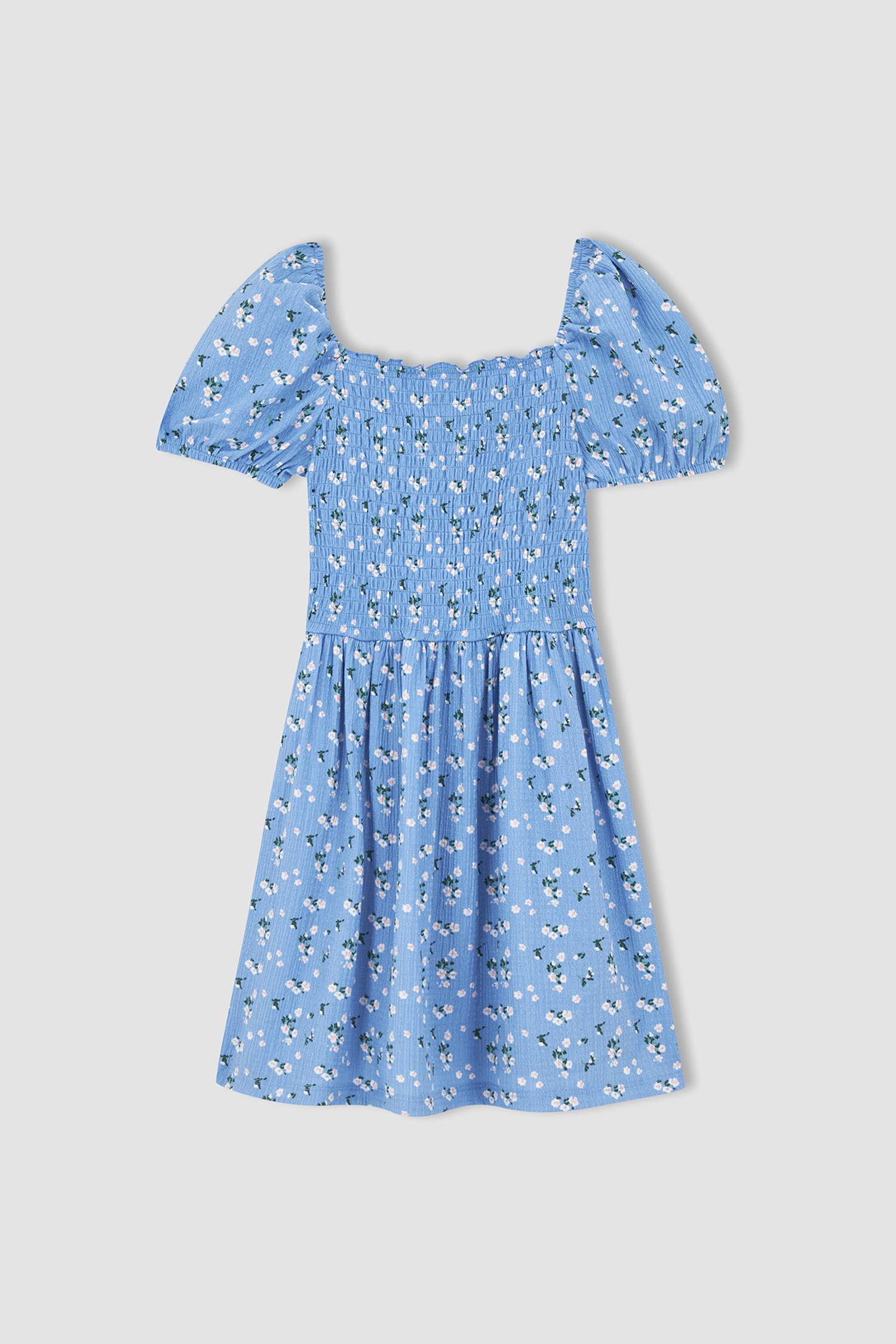 Blue Girls & Teens Girl Short Sleeve Floral Print Midi Dress 2473700 ...